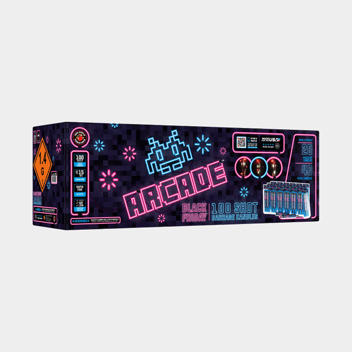 Black Friday Arcade 100 Shot Barrage Candles – Red Apple