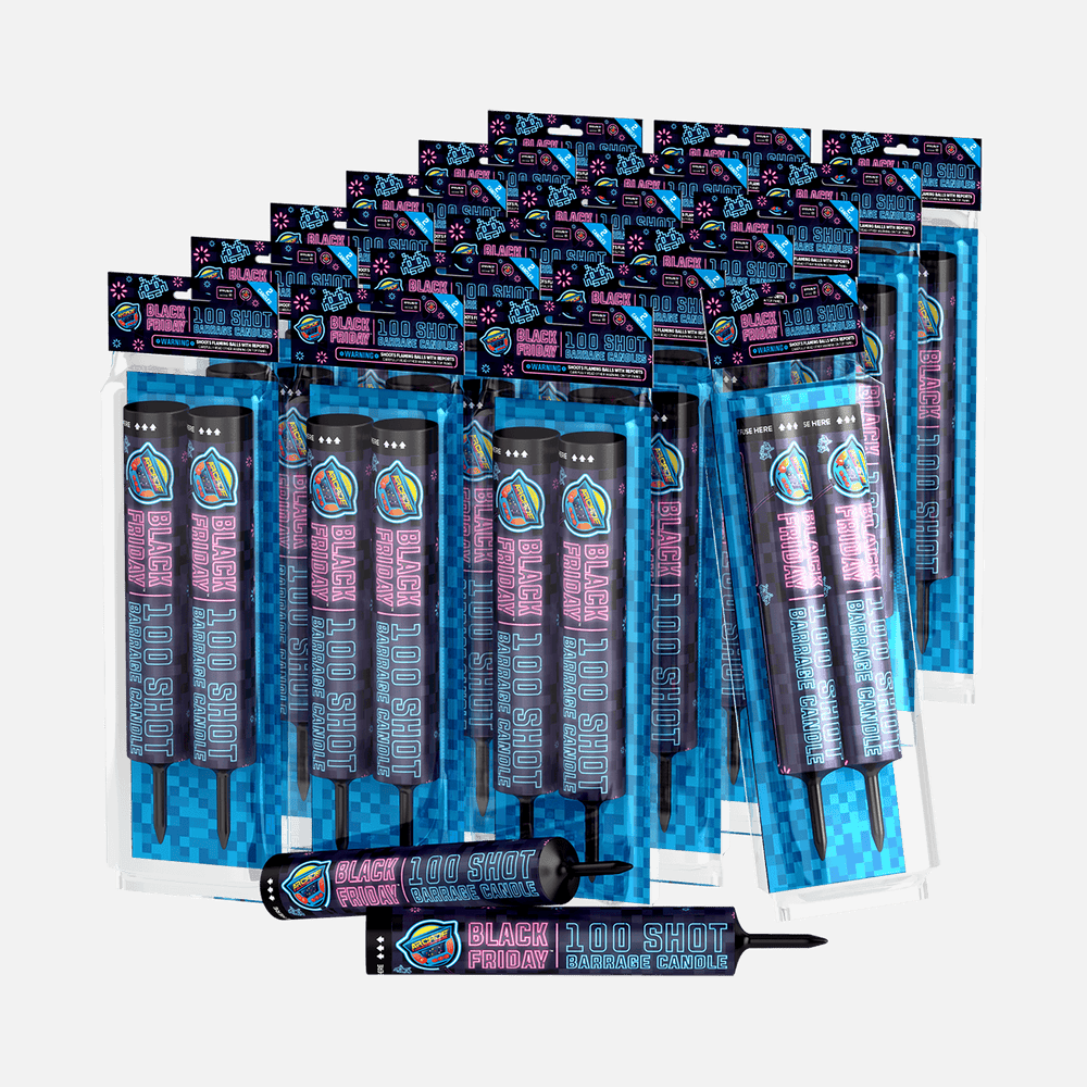 Black Friday Arcade 100 Shot Barrage Candles – Red Apple