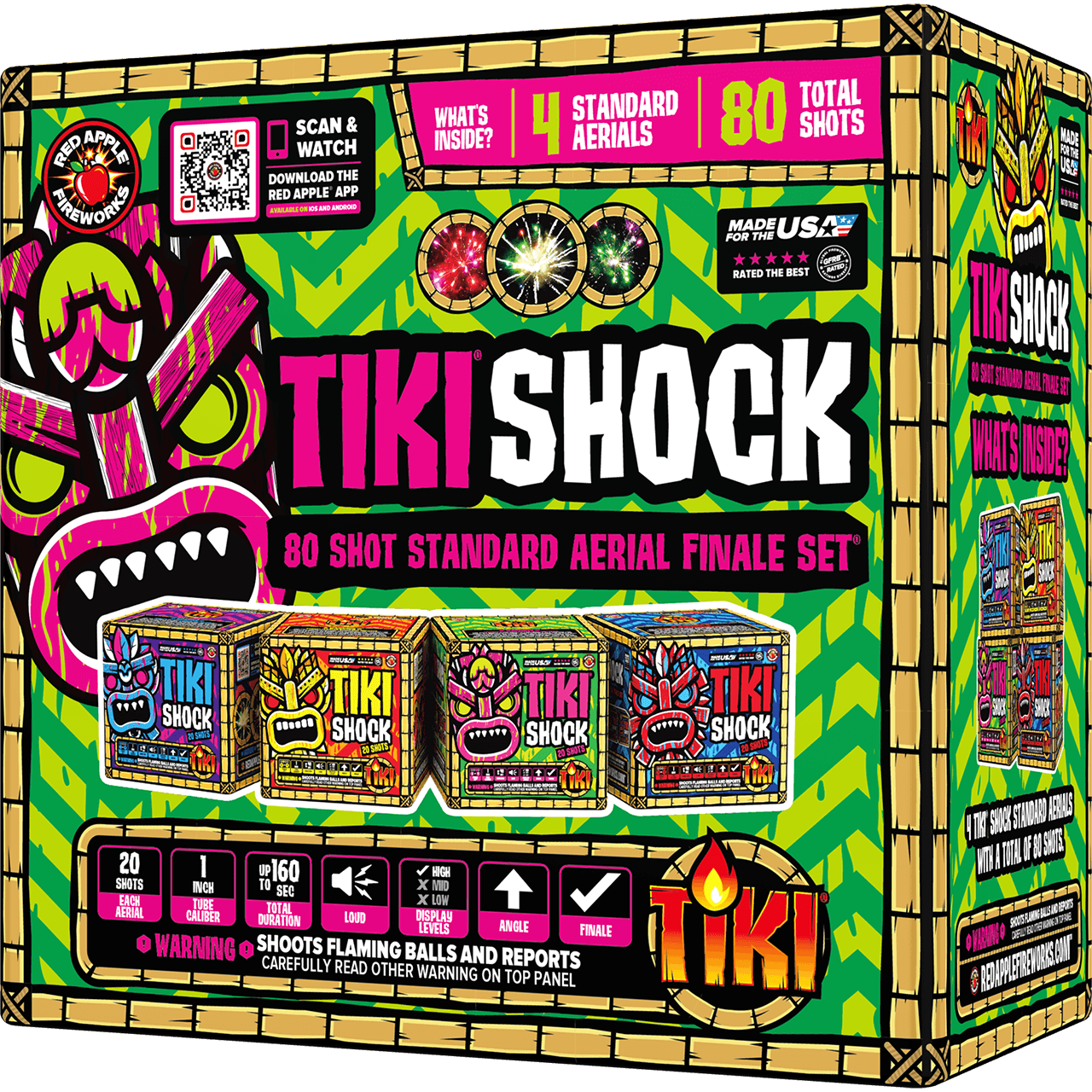 Buy Get the Tiki® Shock! 80 Shot Standard Aerial Finale Set® Fireworks ...