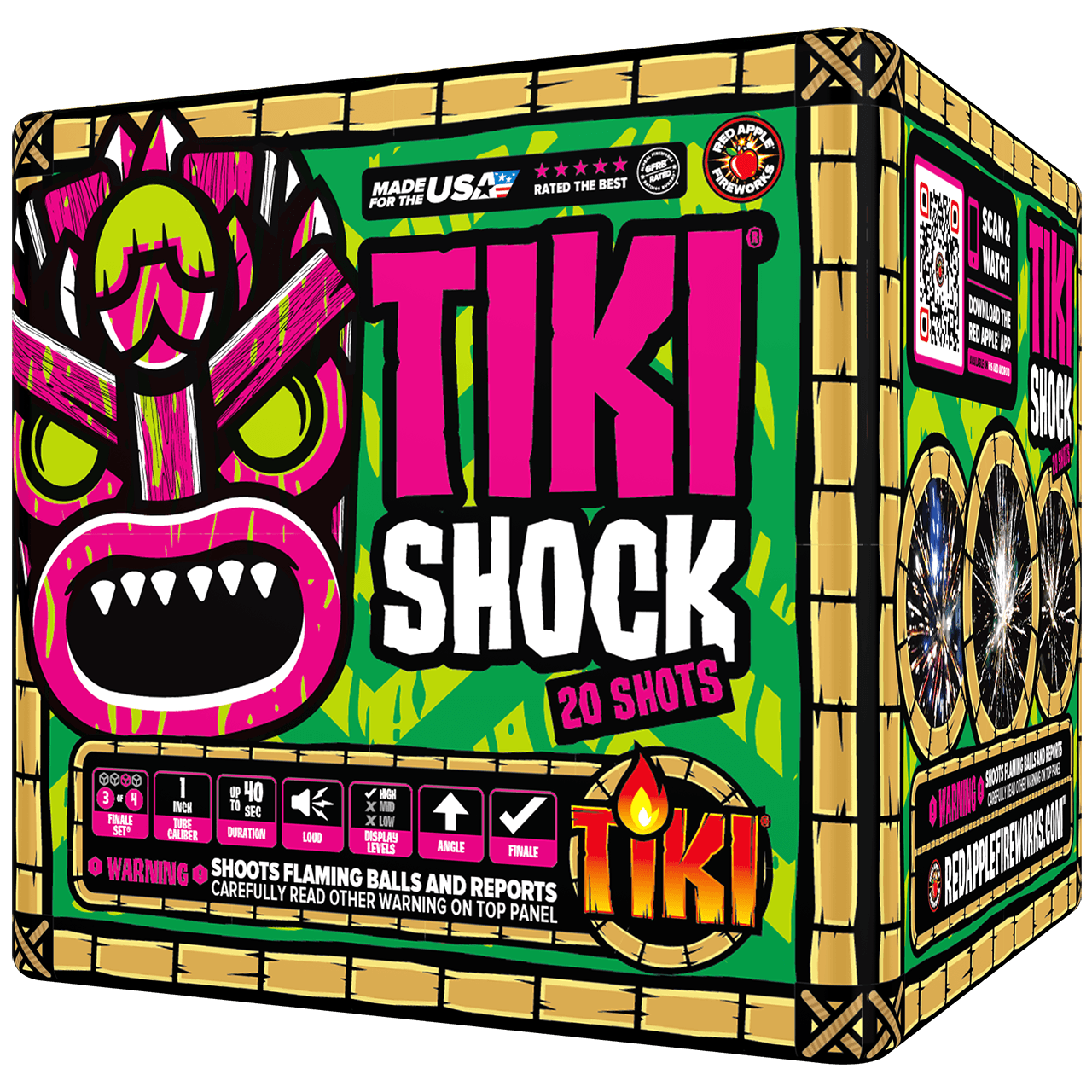 Buy Get the Tiki® Shock! 80 Shot Standard Aerial Finale Set® Fireworks ...