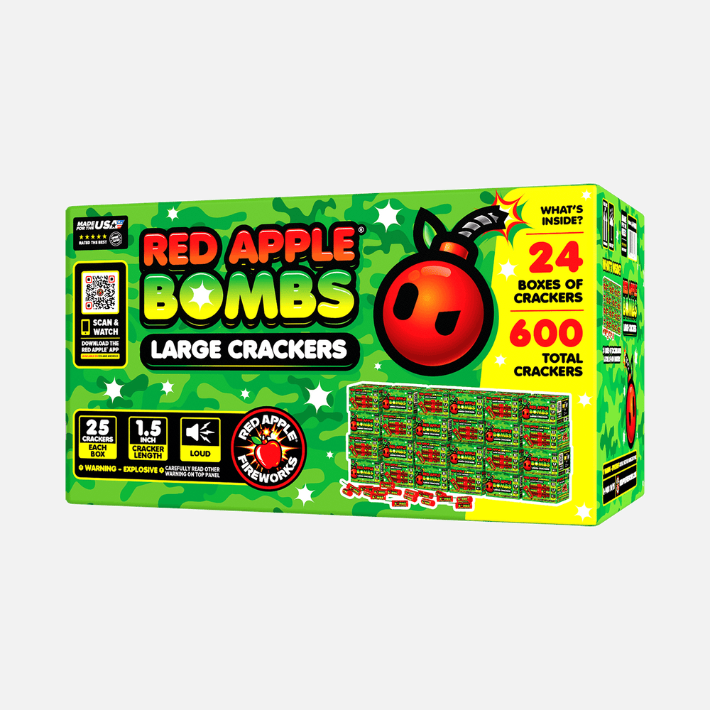 Buy Red Apple® Bombs M-1000 Firecrackers in Box Fireworks Online
