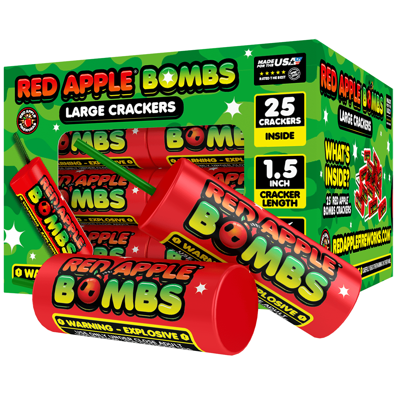 Buy Red Apple® Bombs M-1000 Firecrackers in Box Fireworks Online – Red ...
