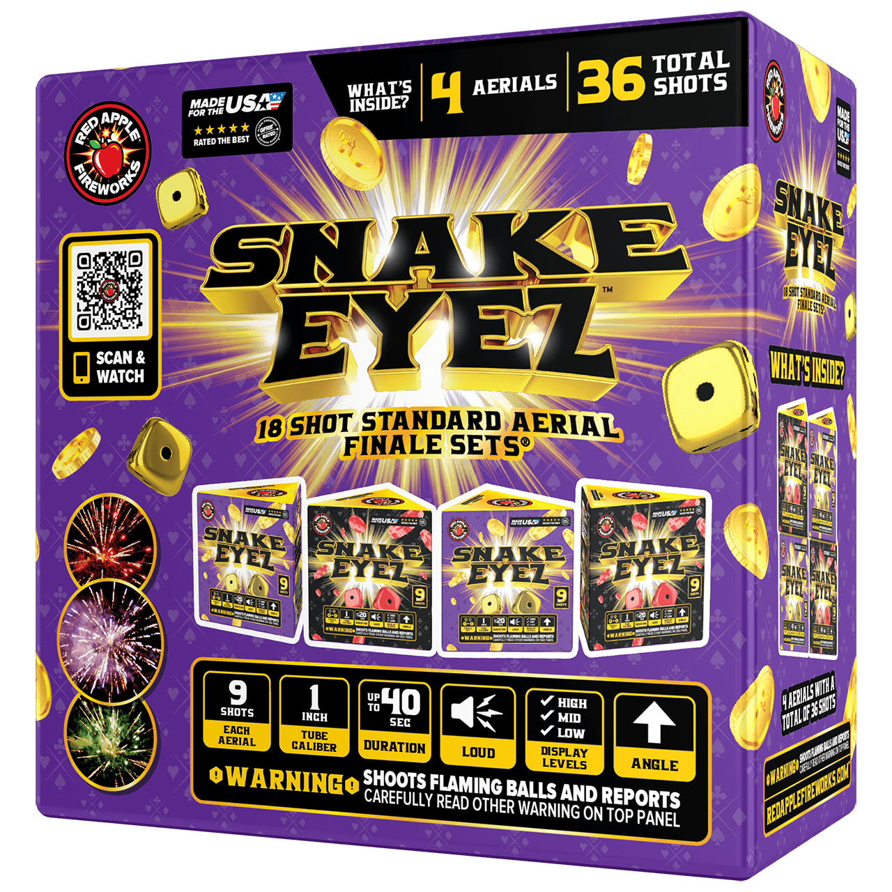 Buy Snake Eyez™ 18 Shot Standard Aerial Finale Set® Fireworks Online ...
