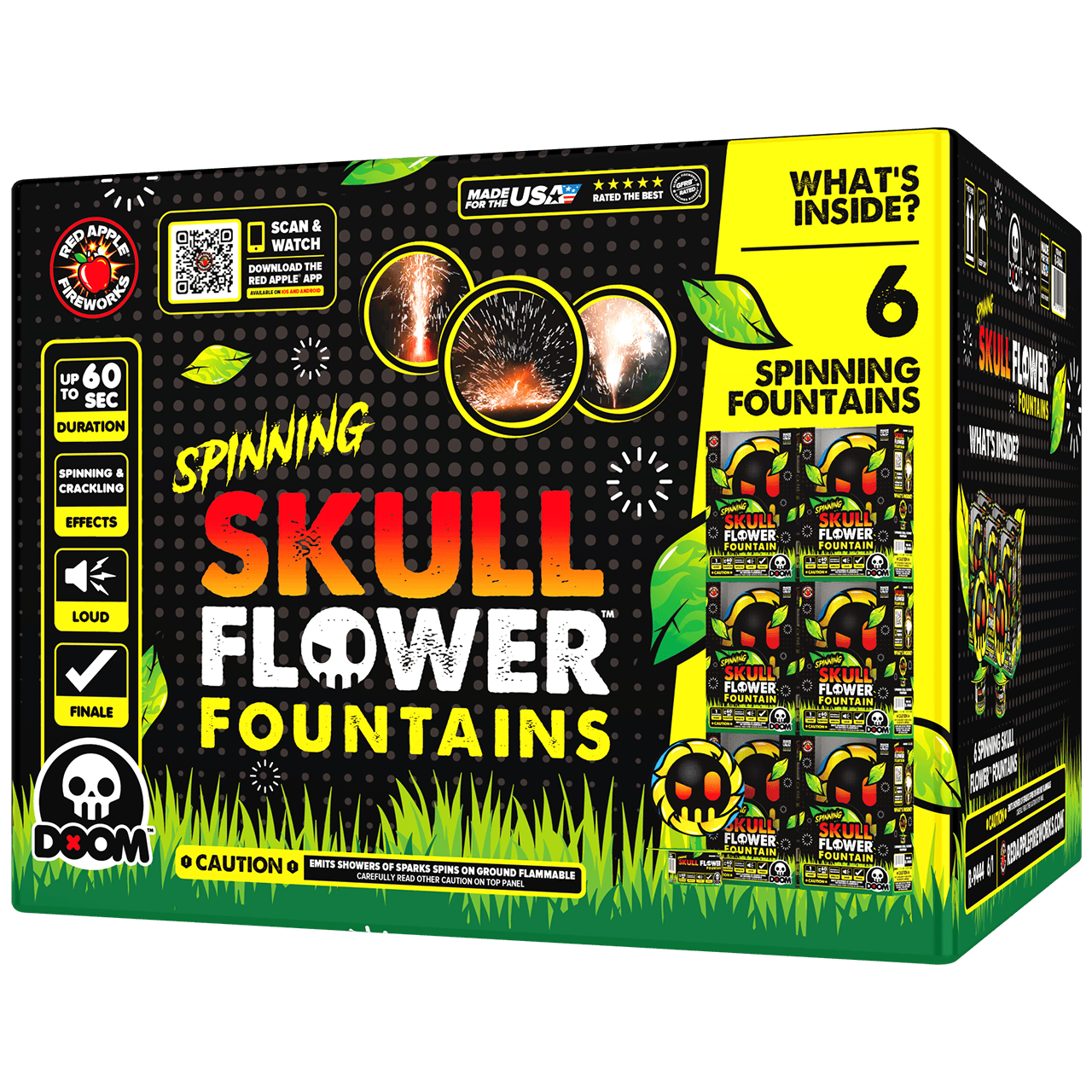 Buy Spinning Skull Flower™ Firework Fountains Online – Red Apple® Fireworks