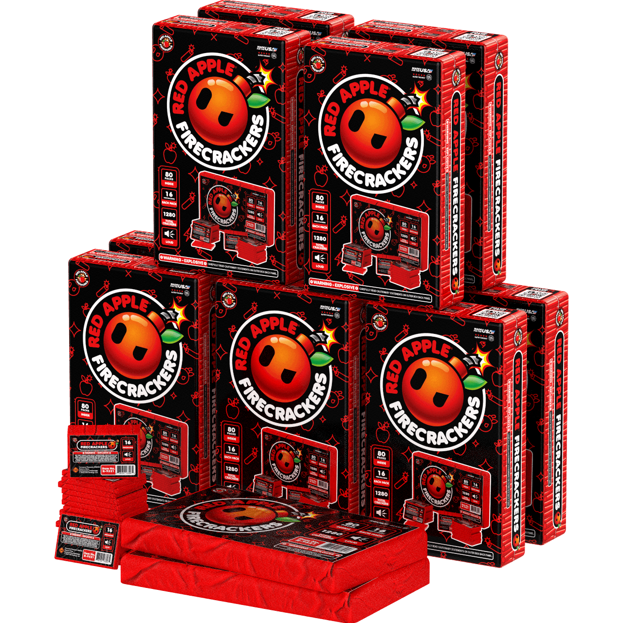 Buy Shop Red Apple® Fireworks Bombs - Full Brick Flash Crackers Online