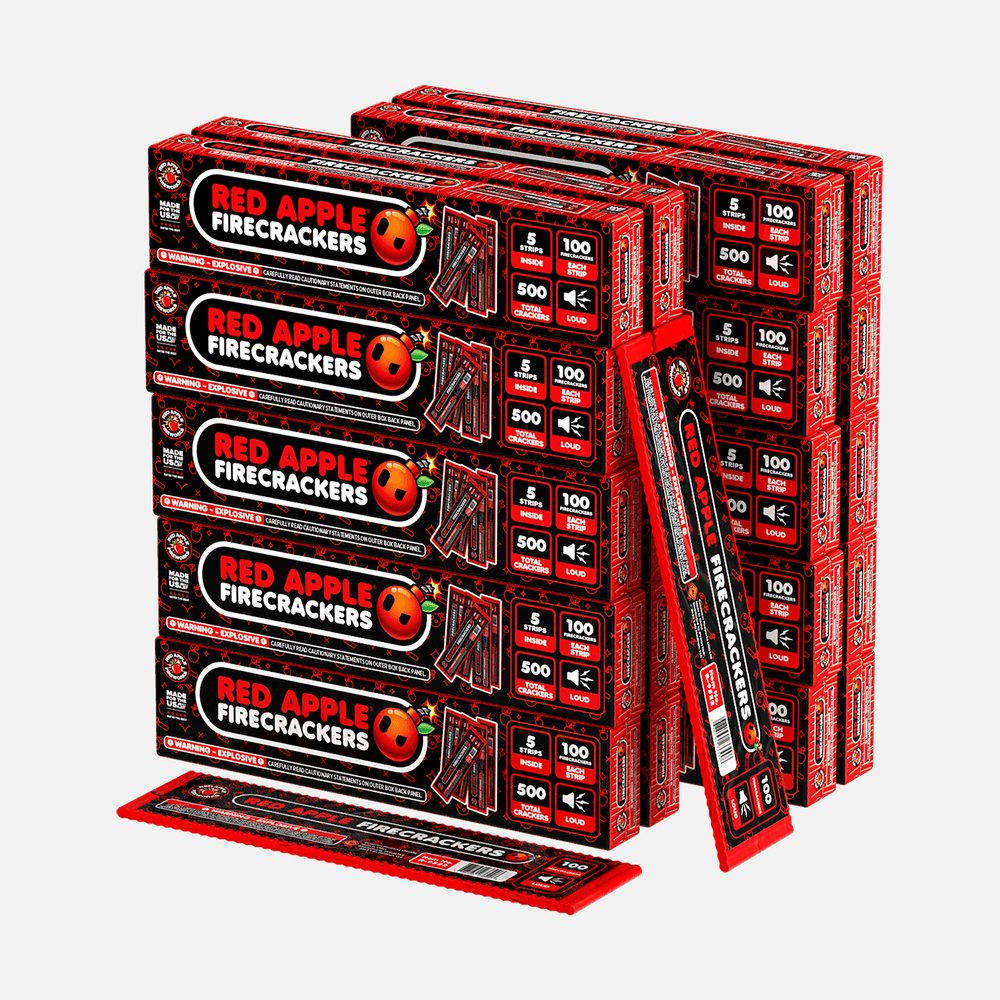 Buy Get the Red Apple® Fireworks Bombs 100 Strip Flash Crackers Online