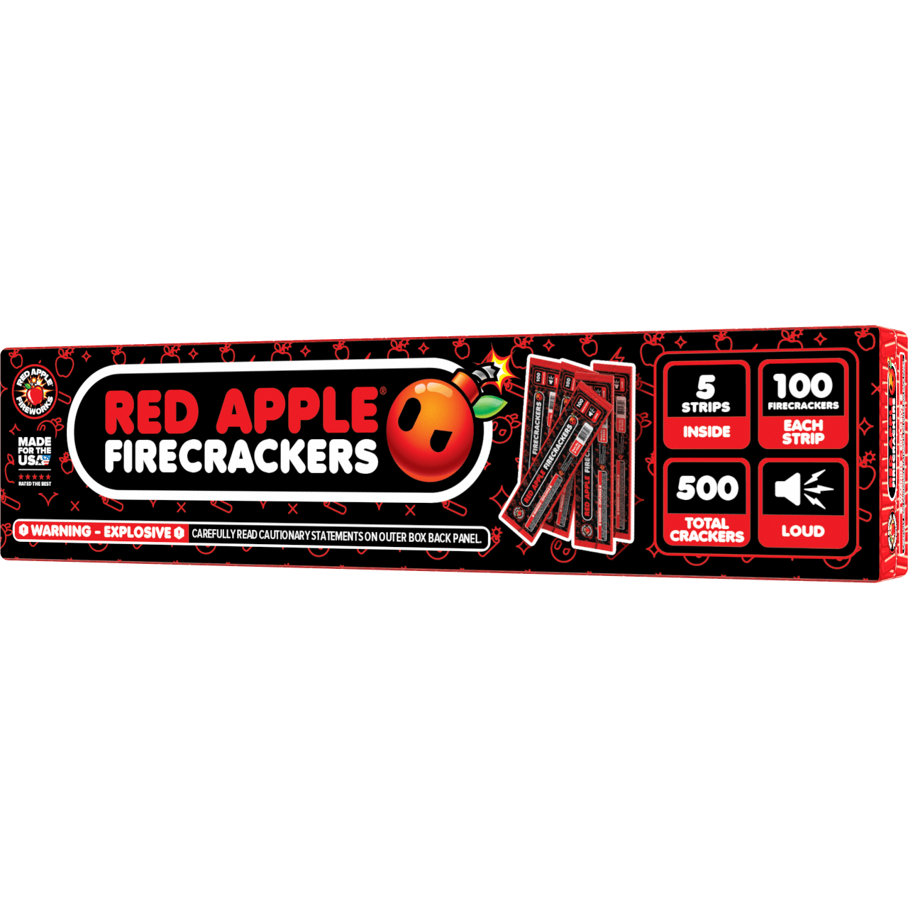 Buy Get the Red Apple® Fireworks Bombs 100 Strip Flash Crackers Online