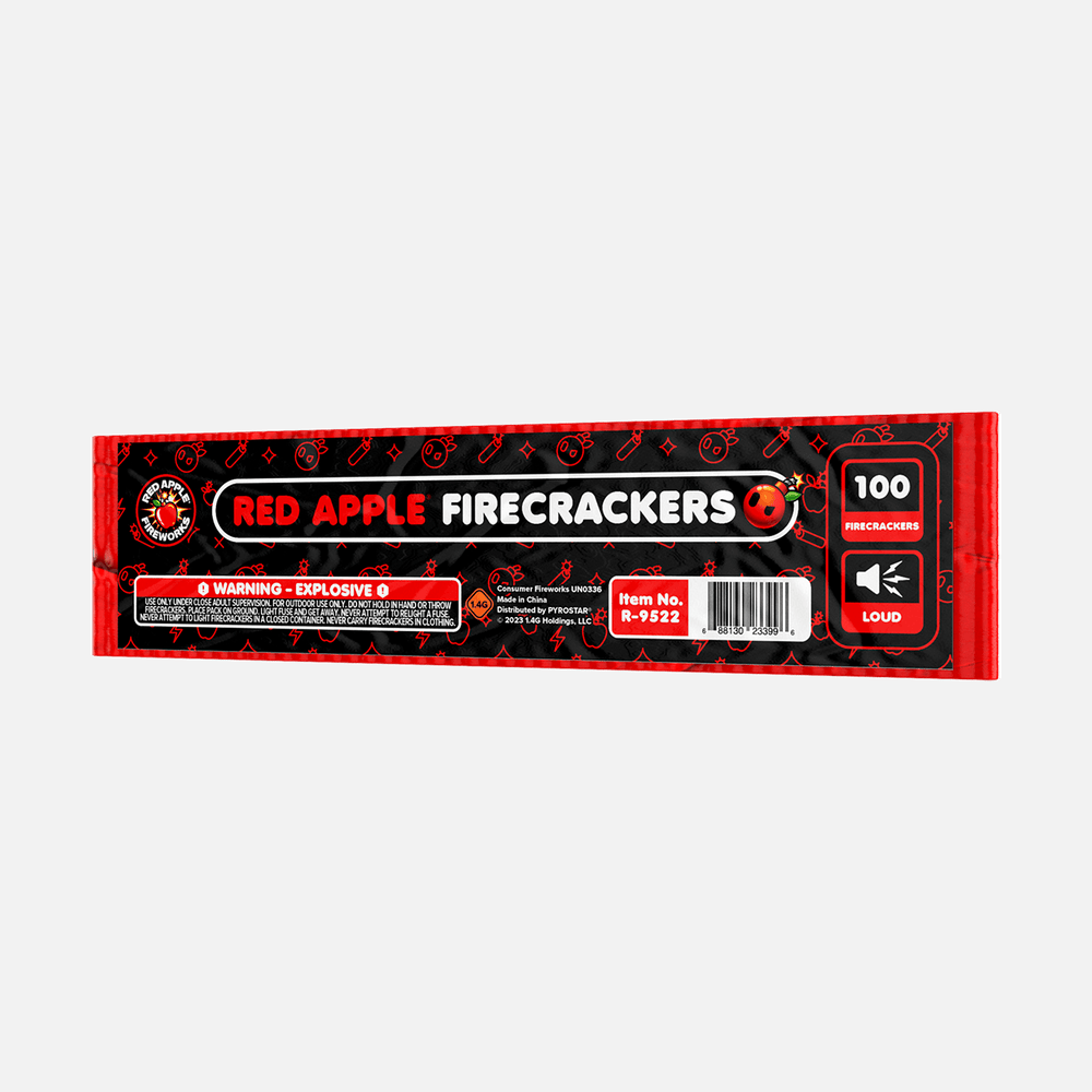 Buy Get the Red Apple® Fireworks Bombs 100 Strip Flash Crackers Online