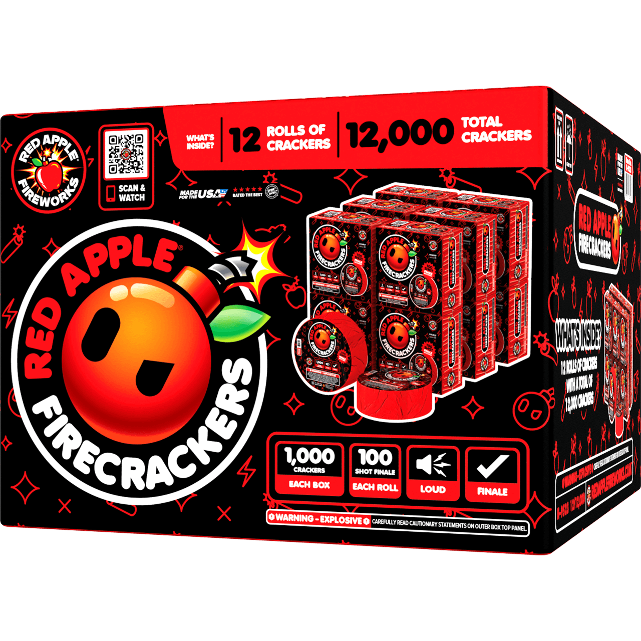 Shop Red Apple® Bombs 1,000 Roll Flash Crackers with Finale – Red Apple ...
