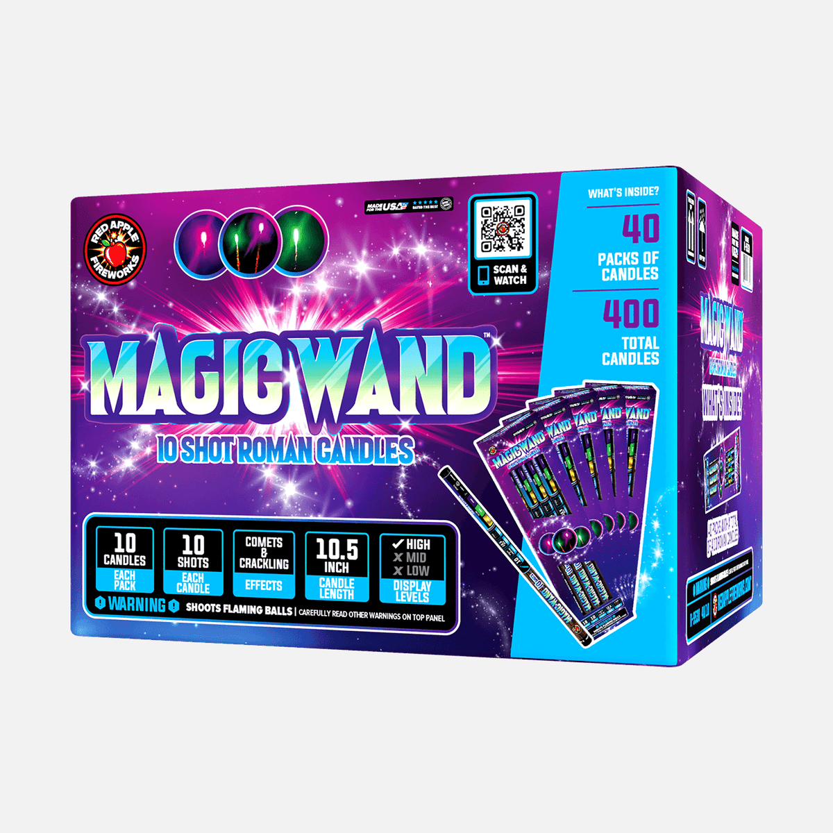 Buy Magic Wand™ 10 Shot Roman Candle Fireworks Online