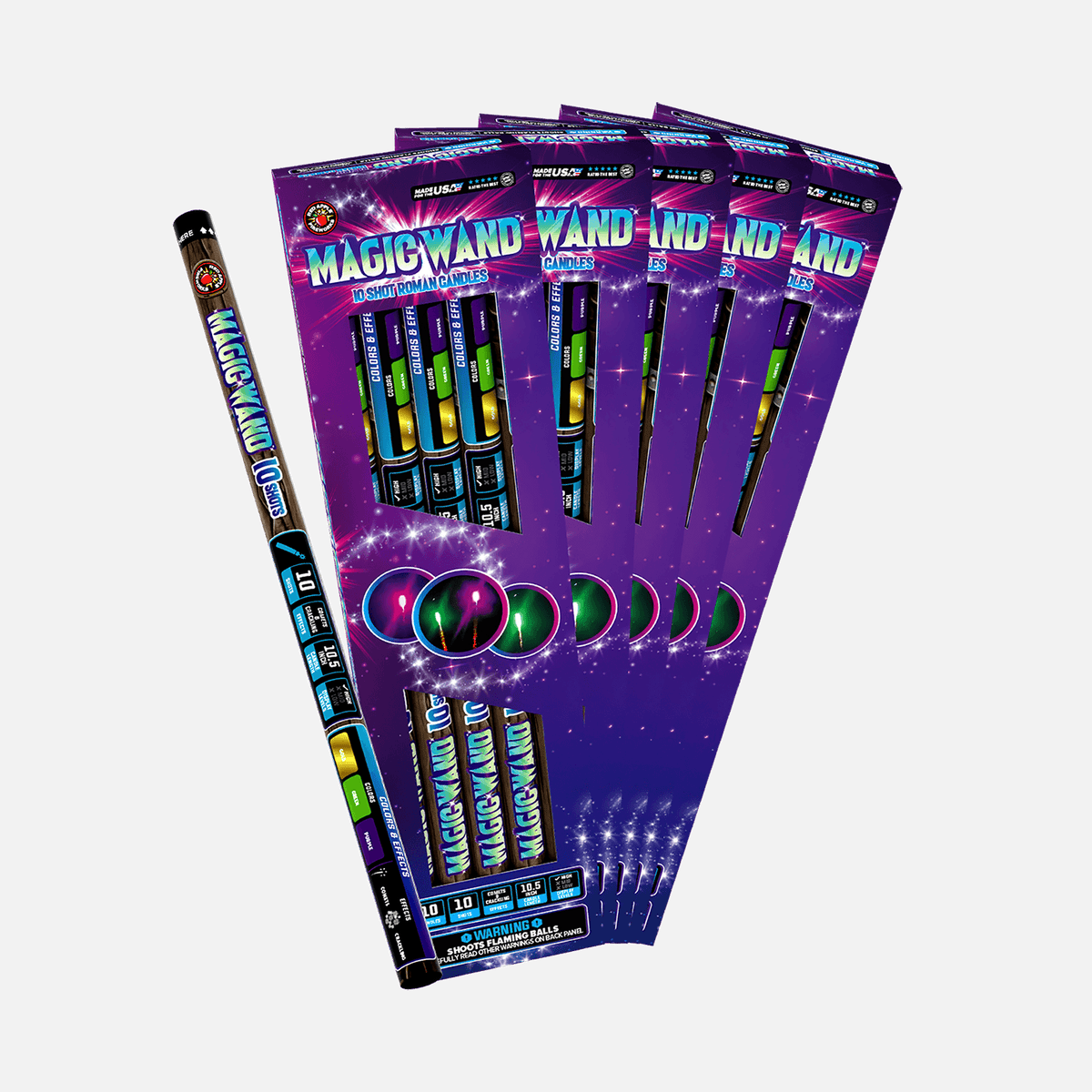 Buy Magic Wand™ 10 Shot Roman Candle Fireworks Online