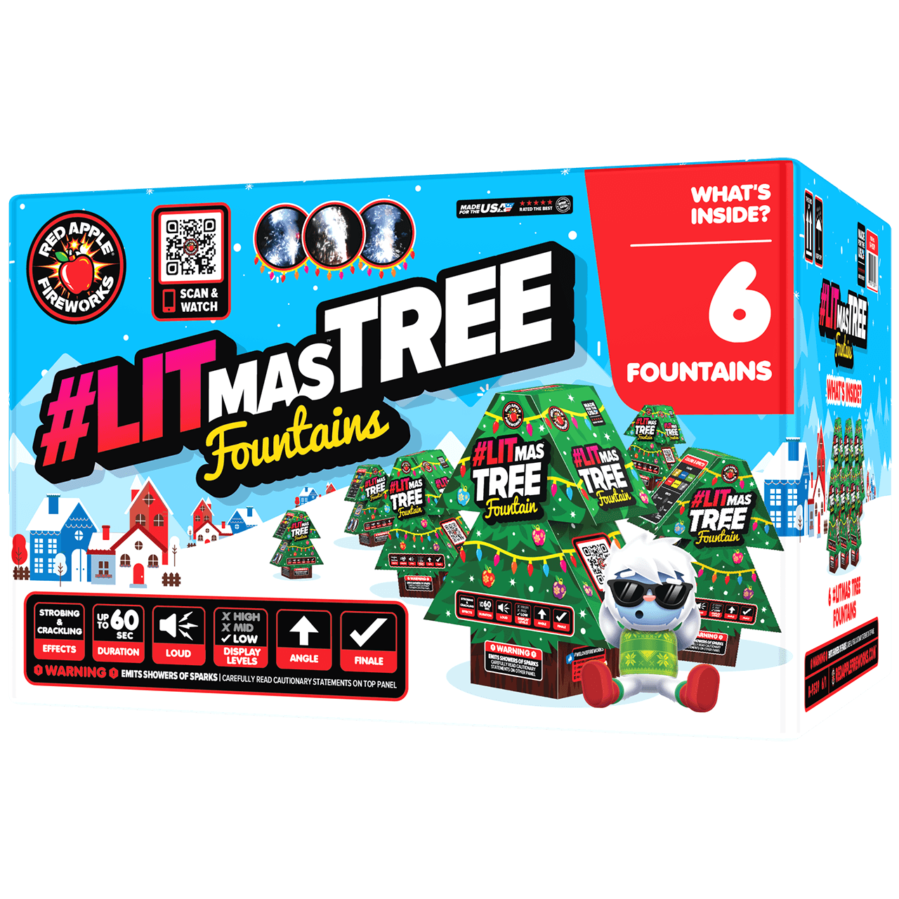 Buy Get the #LITMAS™ Tree Firework Fountain Online – Red Apple® Fireworks