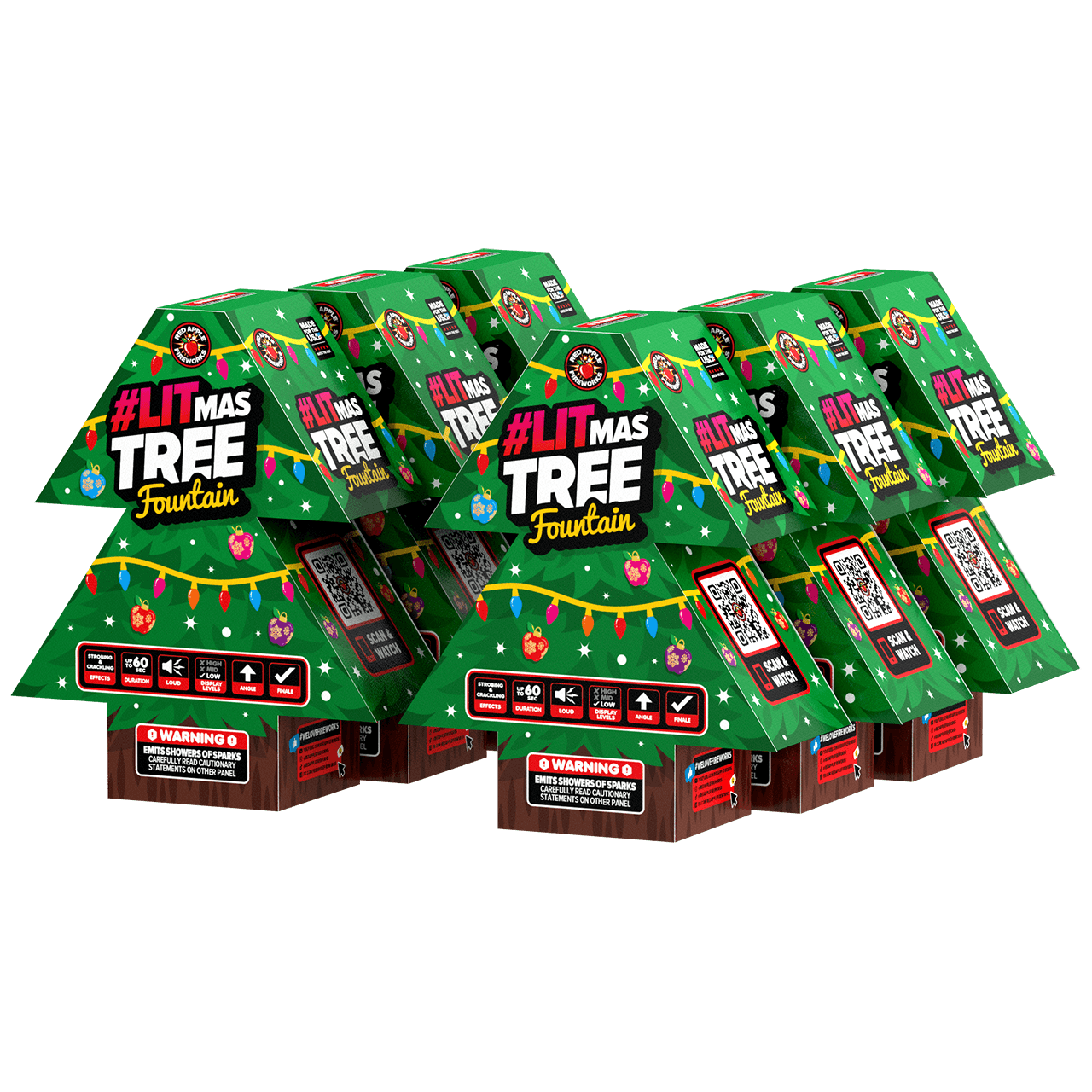 Buy Get the #LITMAS™ Tree Firework Fountain Online – Red Apple® Fireworks
