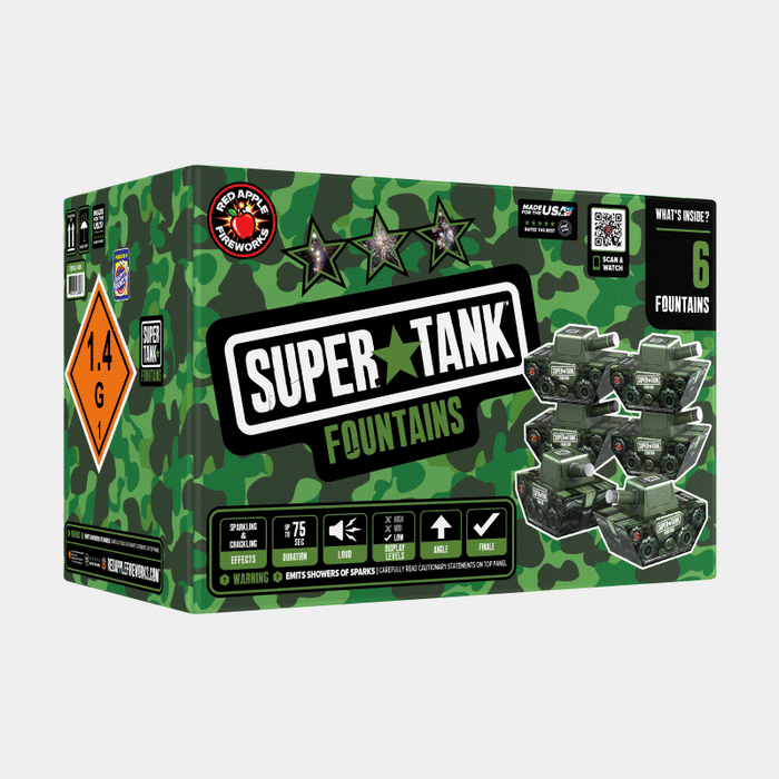 Super Tank Fountain – Red Apple Fireworks