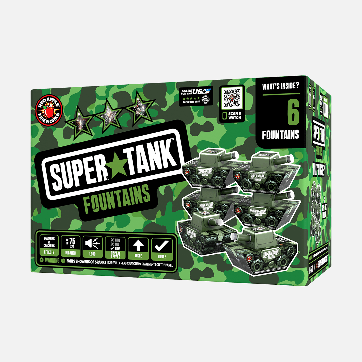 Super Tank Fountain – Red Apple Fireworks