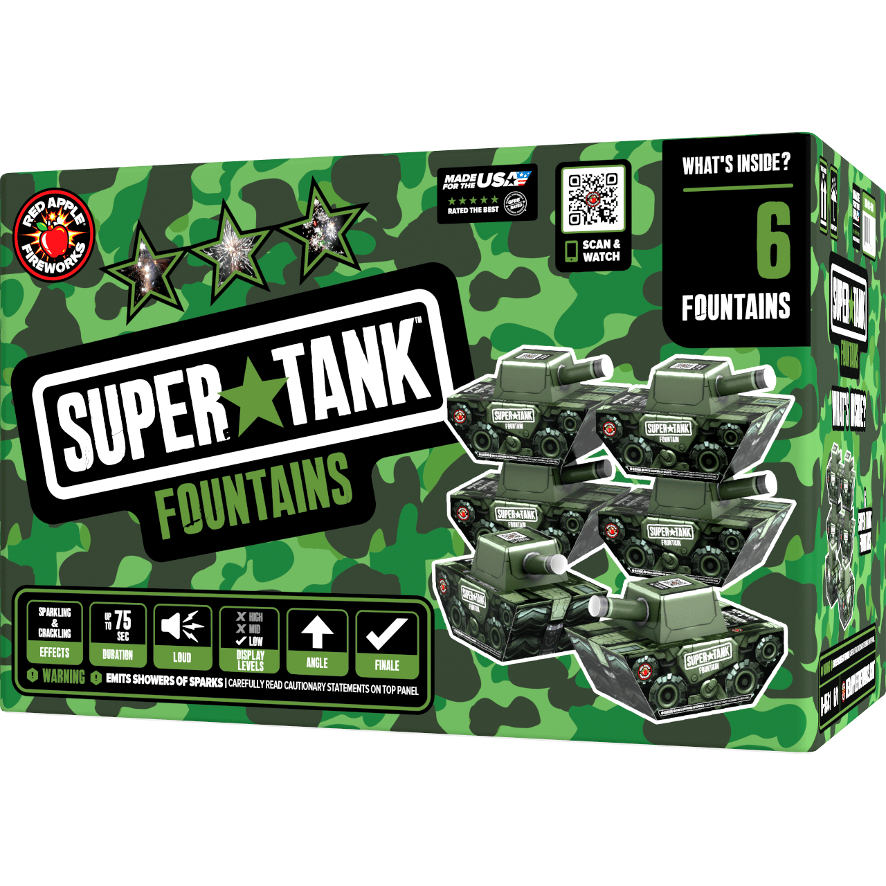 Buy Super Tank™ Firework Fountain Online – Red Apple® Fireworks