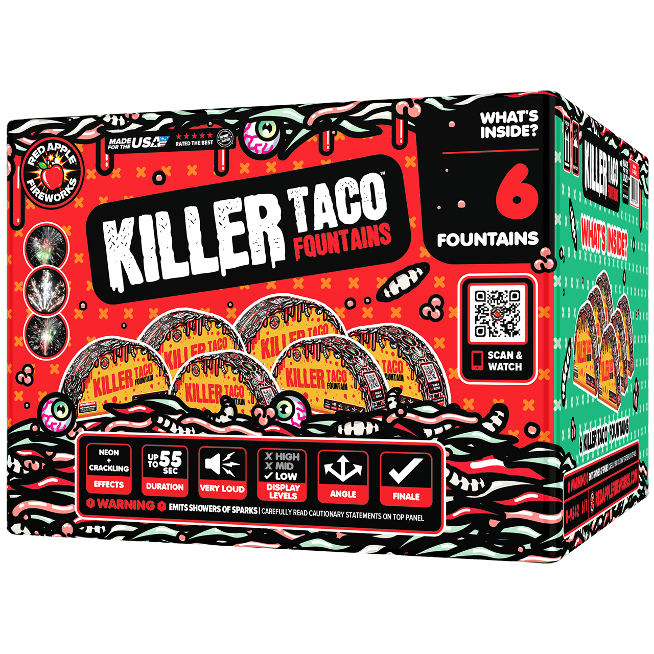 Buy Killer Taco™ Firework Fountains Online – Red Apple® Fireworks