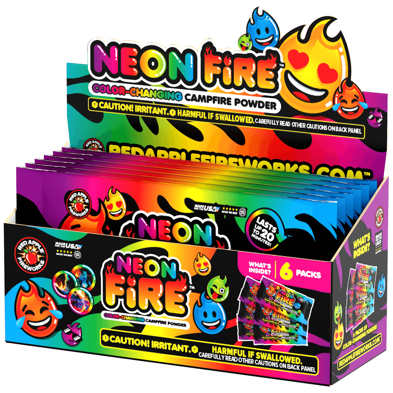 Buy Unique Fireworks - Neon Fire™ Color-Changing Campfire Powder Online ...