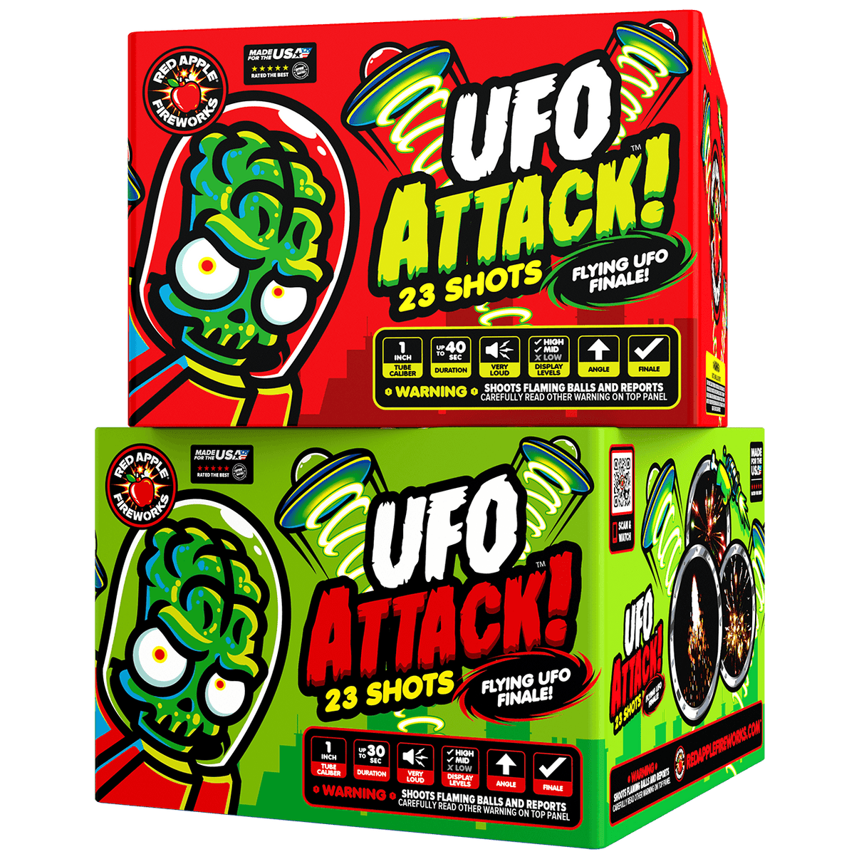 Buy UFO Attack!™ XL® Aerial Finale Set® Online – Red Apple® Fireworks