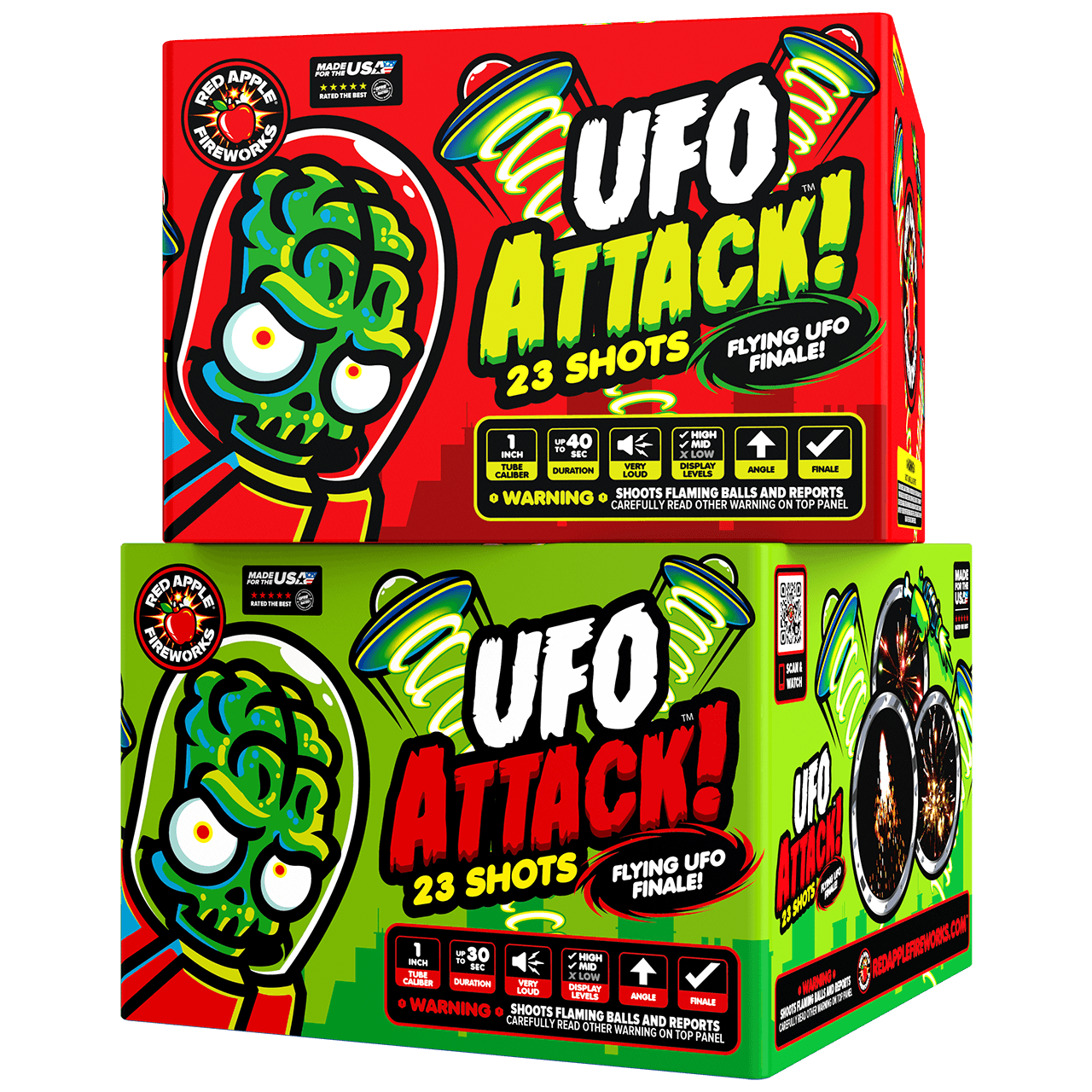 Buy UFO Attack!™ XL® Aerial Finale Set® Online – Red Apple® Fireworks