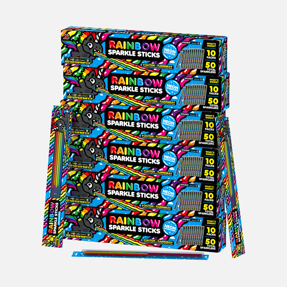 Rainbow Sparkle Sticks – Red Apple Fireworks