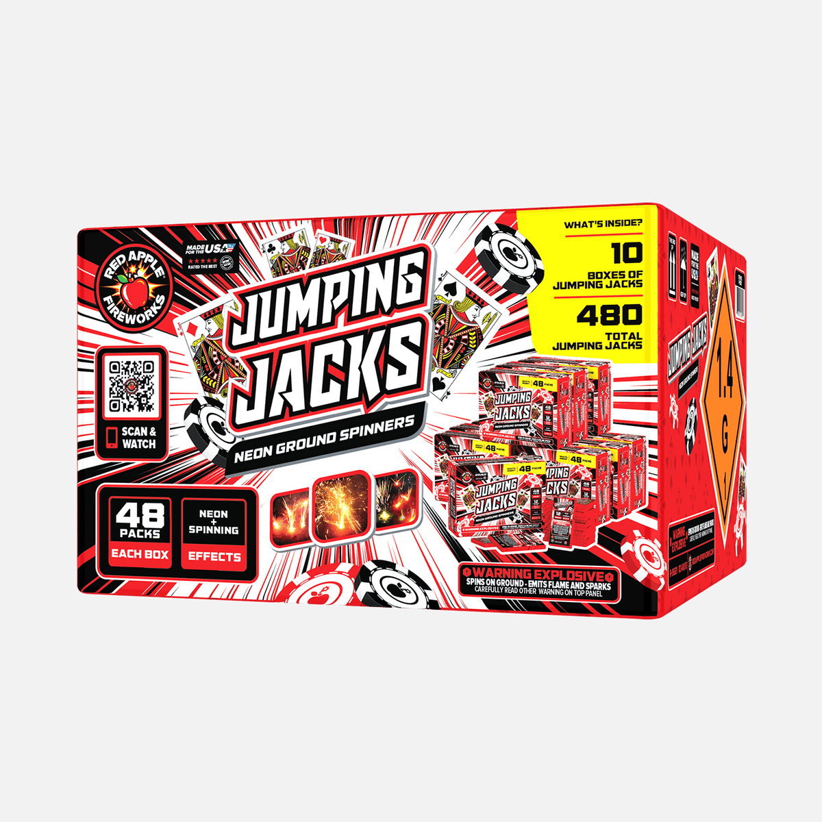 Buy Jumping Jacks Neon Ground Spinner Fireworks Online