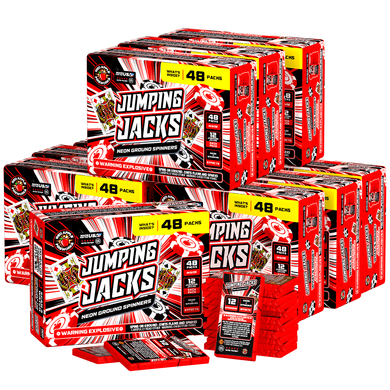 Buy Jumping Jacks Neon Ground Spinner Fireworks Online – Red Apple ...