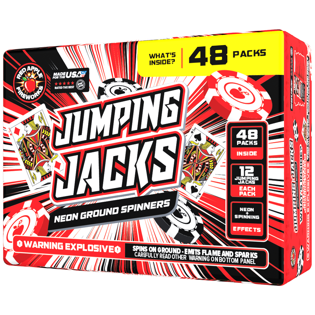 Buy Jumping Jacks Neon Ground Spinner Fireworks Online – Red Apple ...