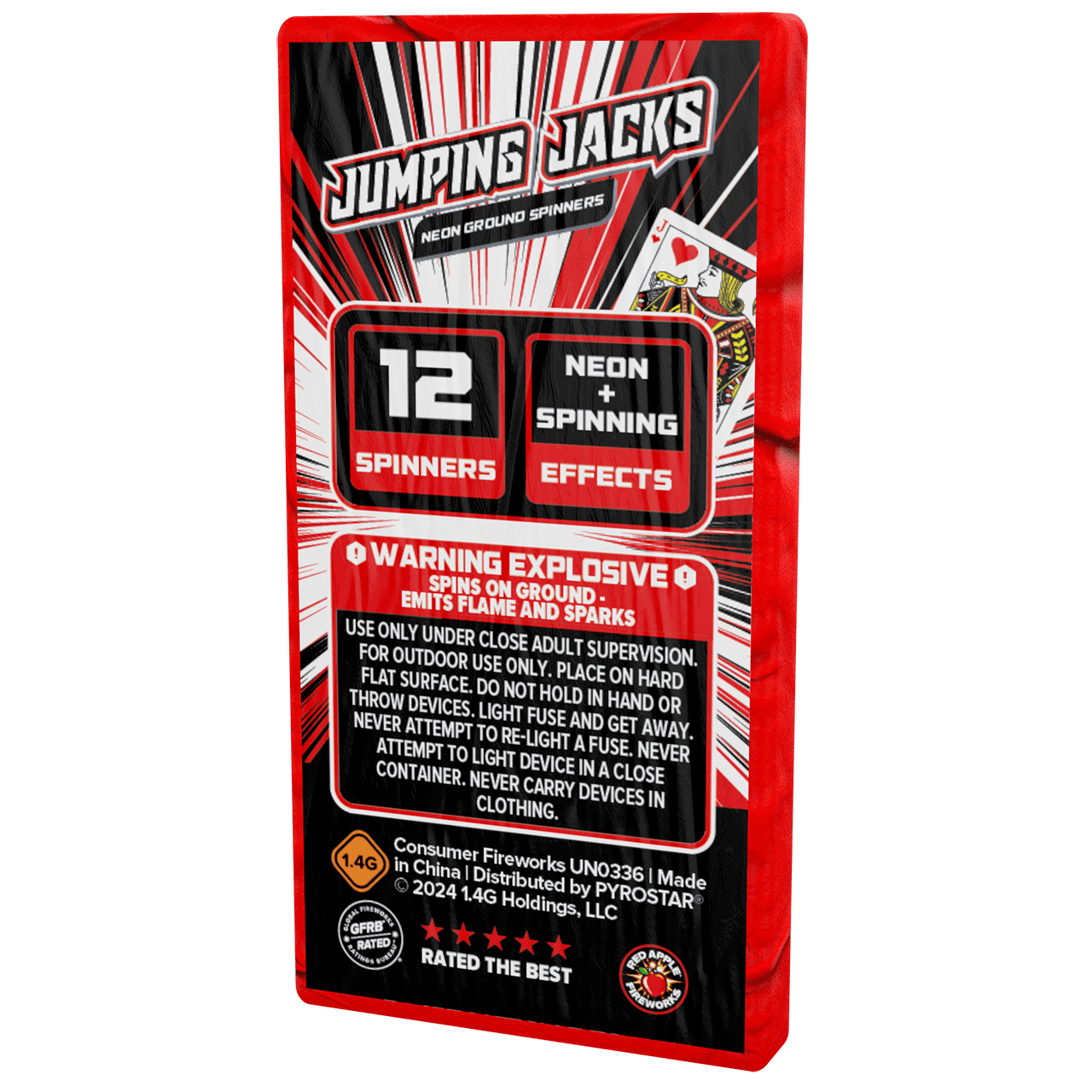 Buy Jumping Jacks Neon Ground Spinner Fireworks Online – Red Apple ...