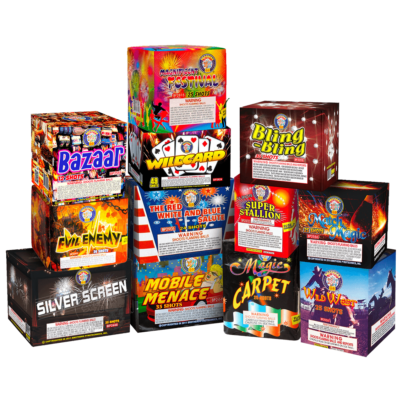 Buy Pyrosonix™ 343 Shot Sampler® Fireworks Online – Red Apple® Fireworks