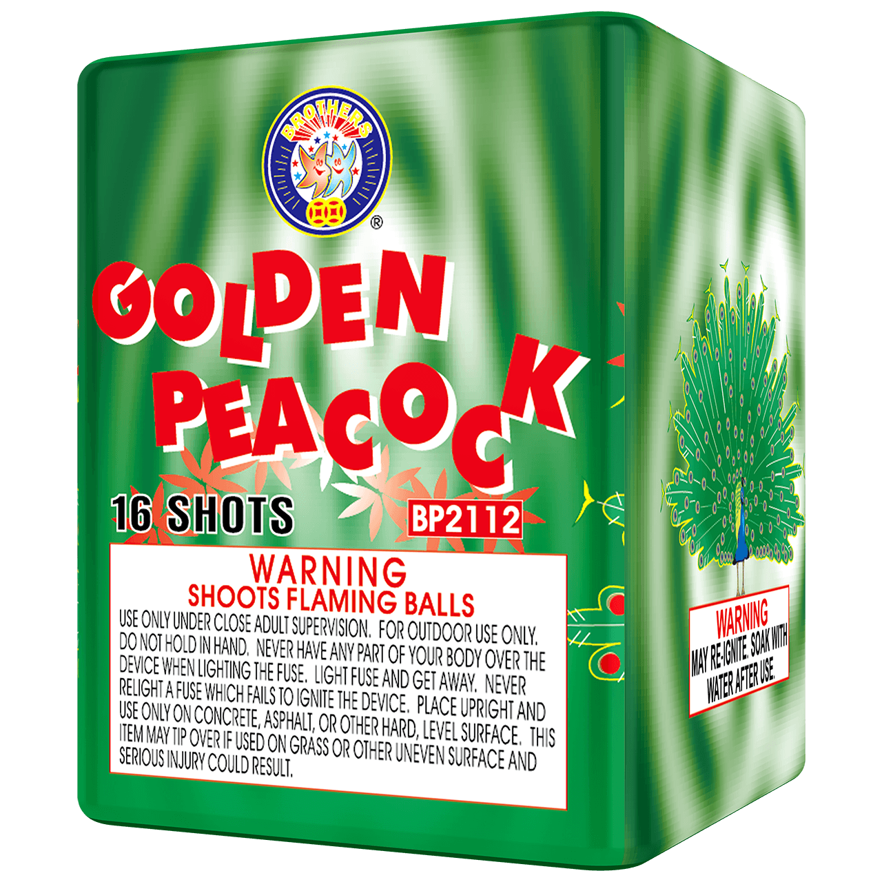 Buy Golden Peacock 16 Shots Standard Aerials by Brother Fireworks ...