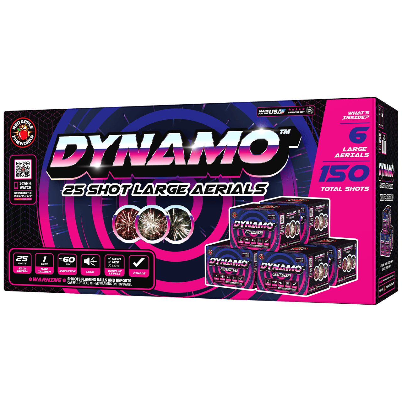 Buy Dynamo™ 25 Shot Large Aerial Fireworks Online – Red Apple® Fireworks