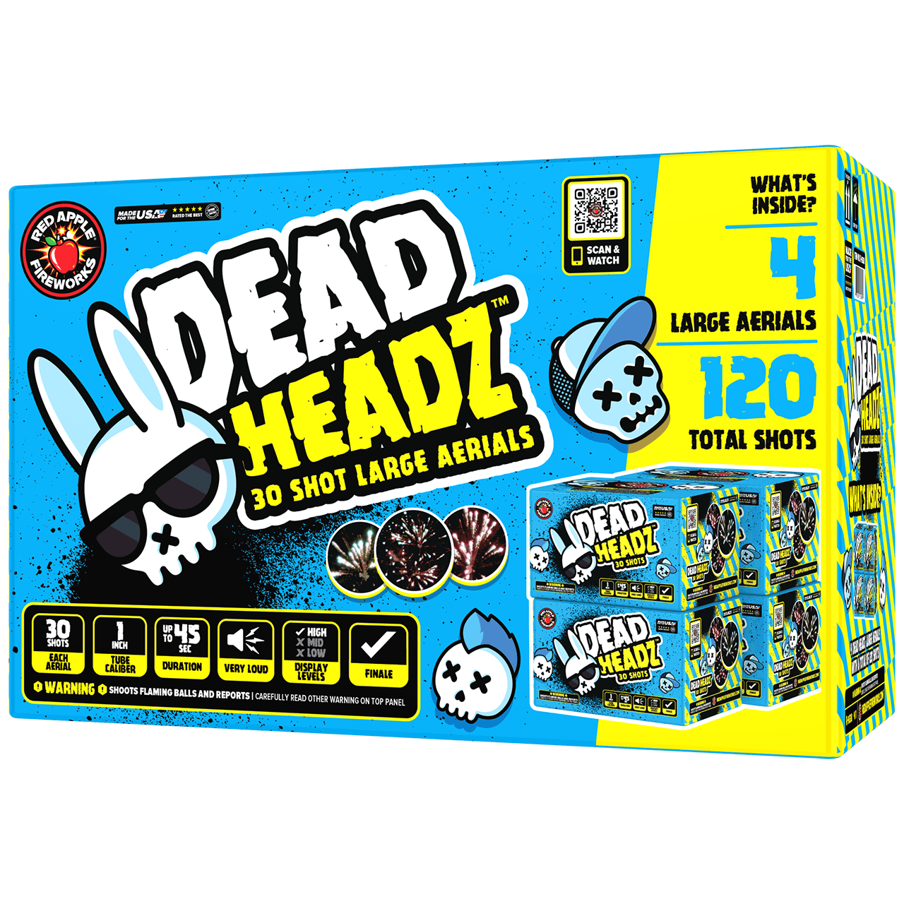 Buy Dead Headz™ 30 Shot Large Aerial Fireworks Online – Red Apple ...