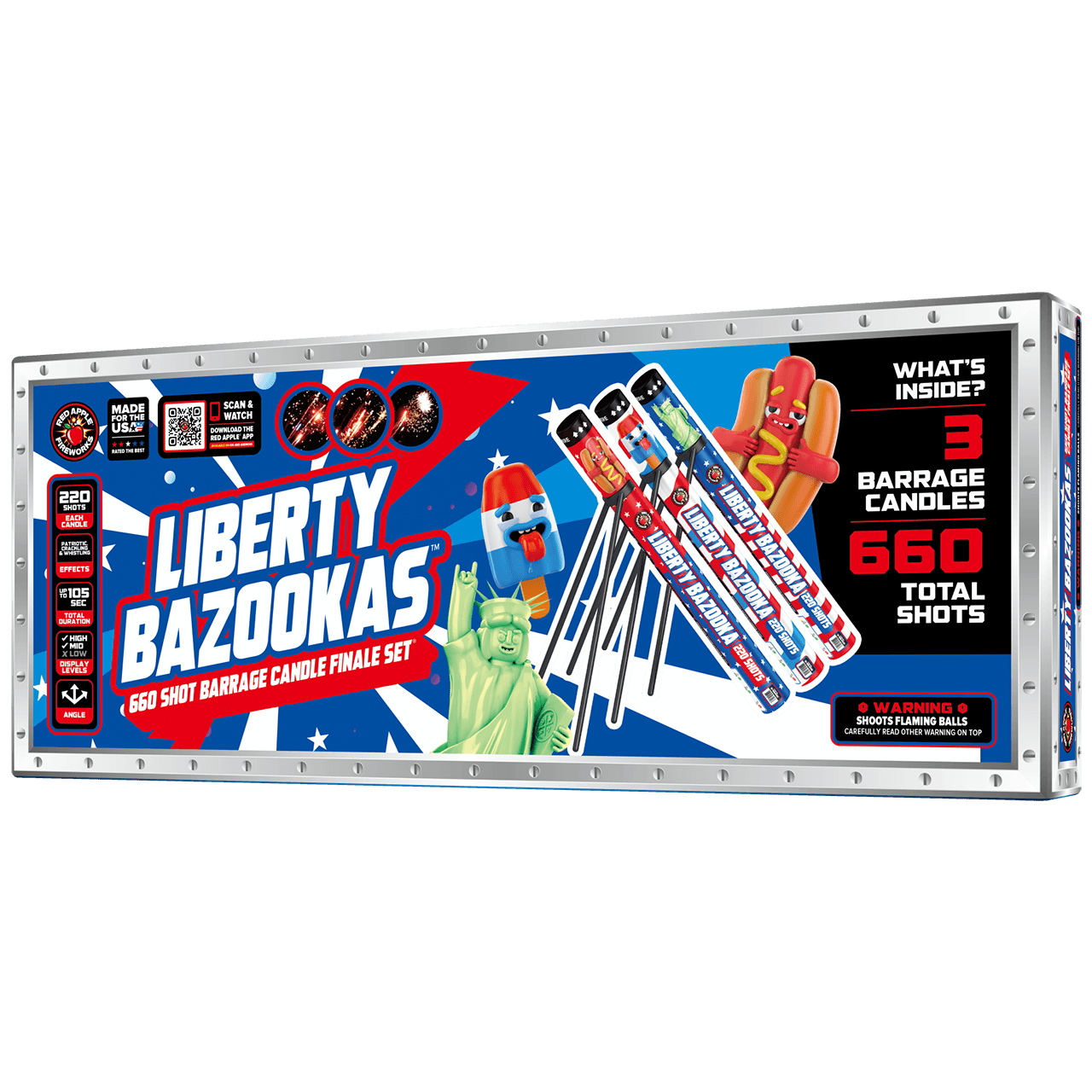 Buy Liberty Bazookas™ 660 Shot Barrage Candle Finale Set® Fireworks ...