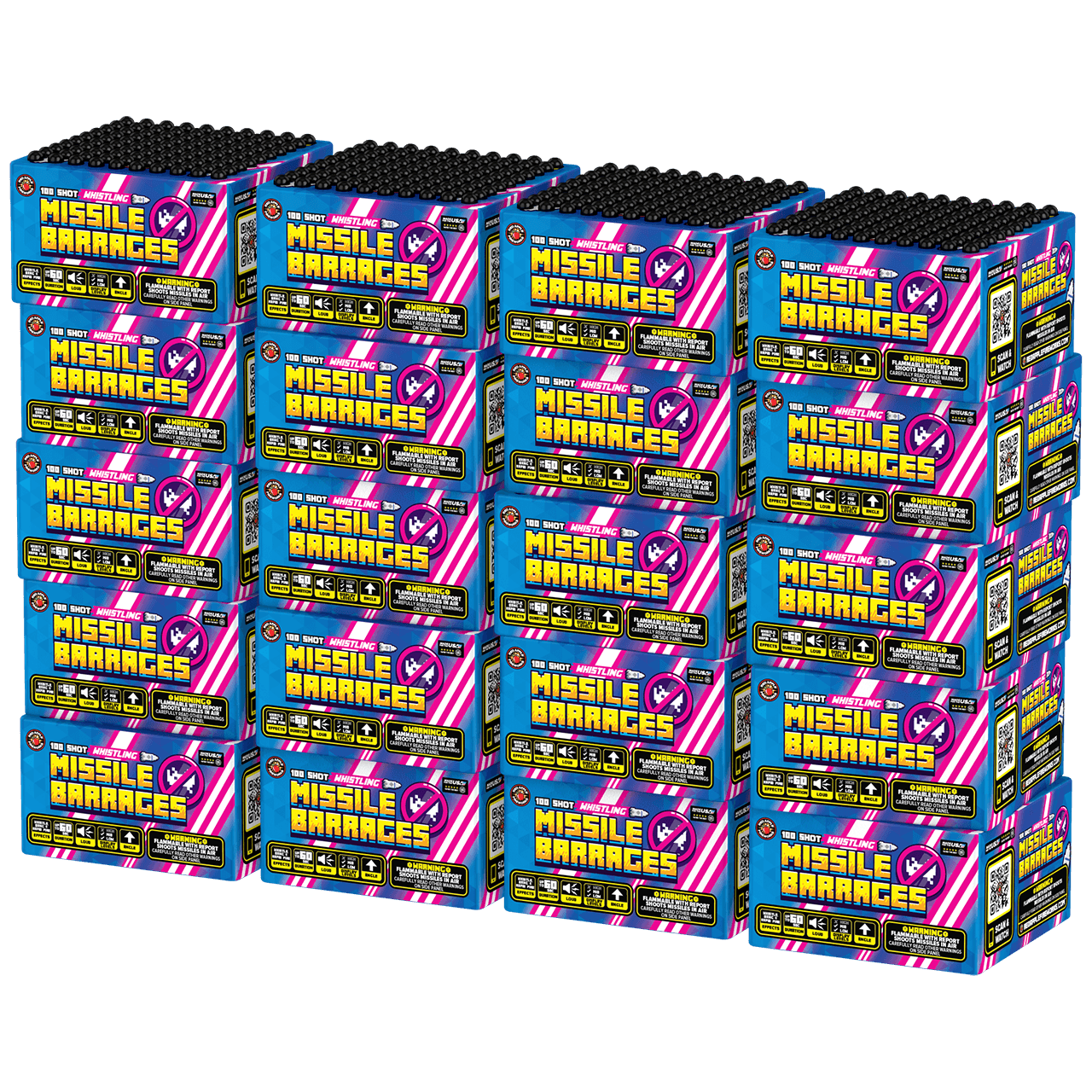 Buy 100 Shot Whistling Missile Barrages™ Fireworks Online – Red Apple ...