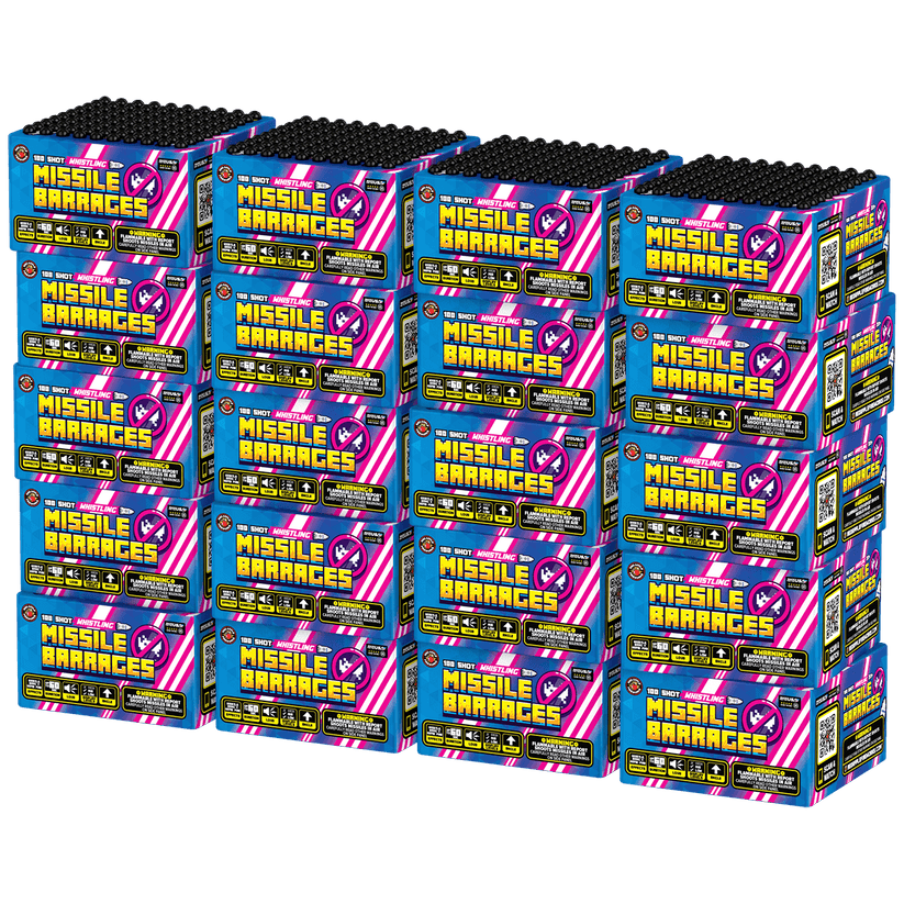 Buy 100 Shot Whistling Missile Barrages™ Fireworks Online – Red Apple ...