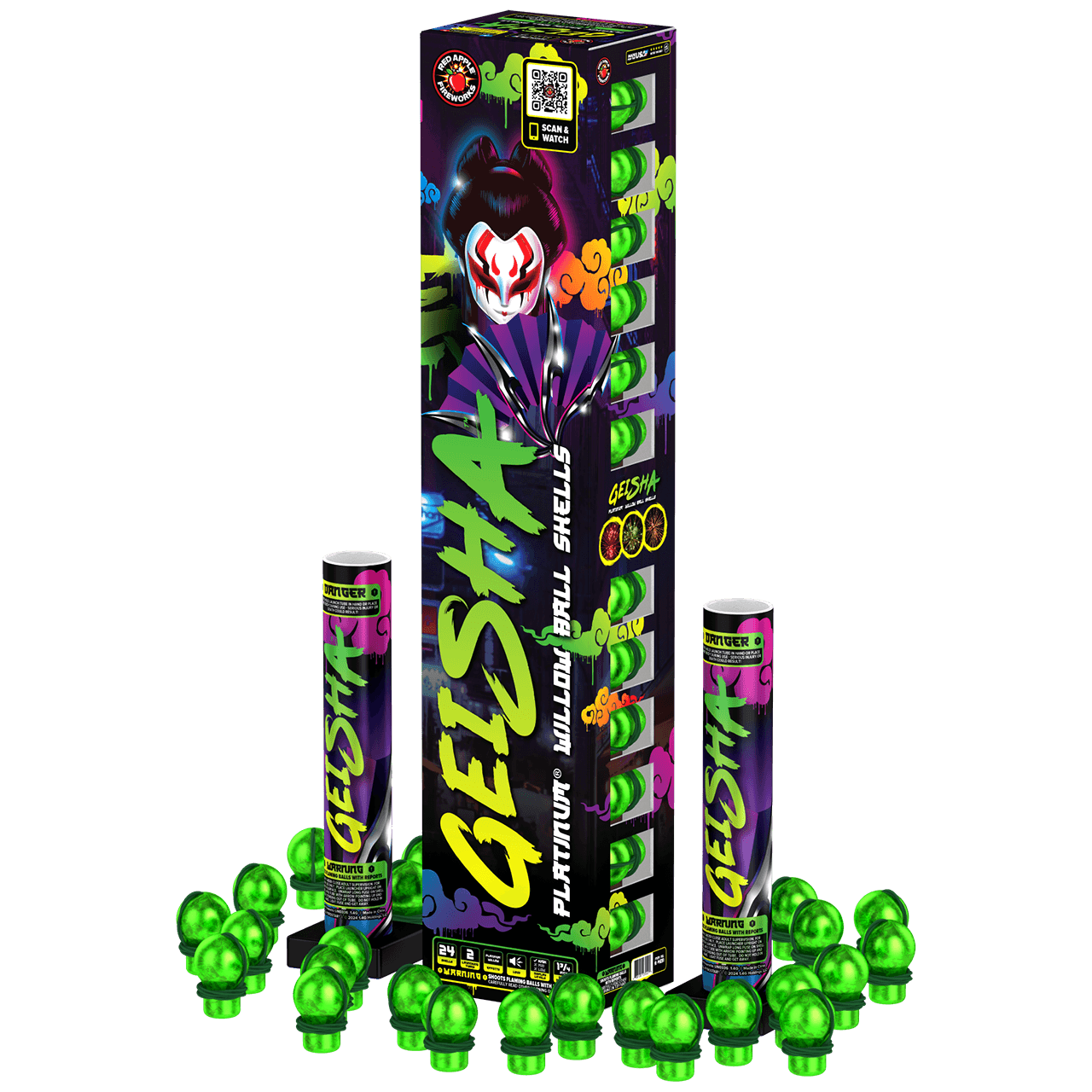 Buy Geisha™ Platinum® Willow Ball Shell Fireworks Online – Red Apple ...