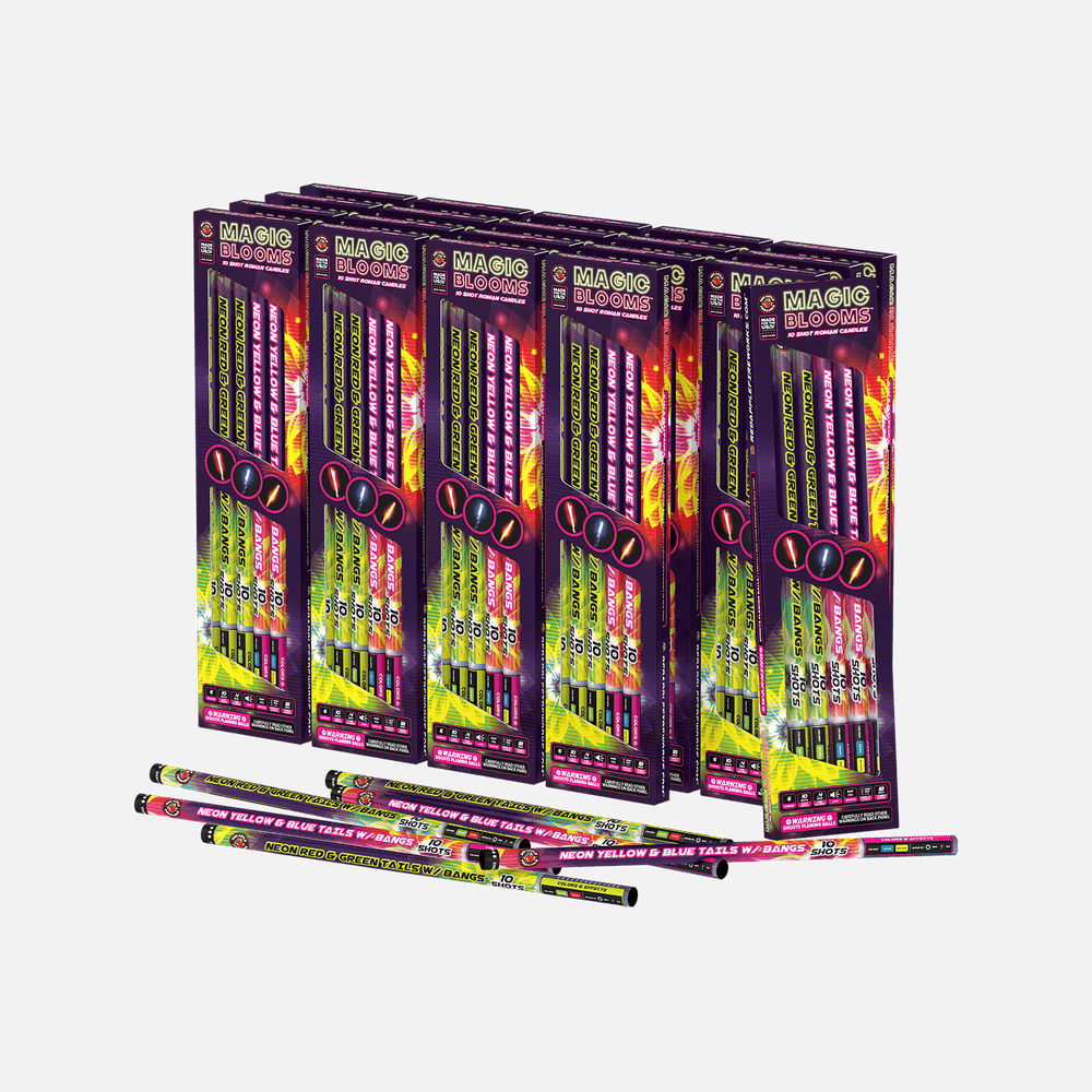 Buy Magic Blooms 10 Shot Roman Candles Fireworks Online
