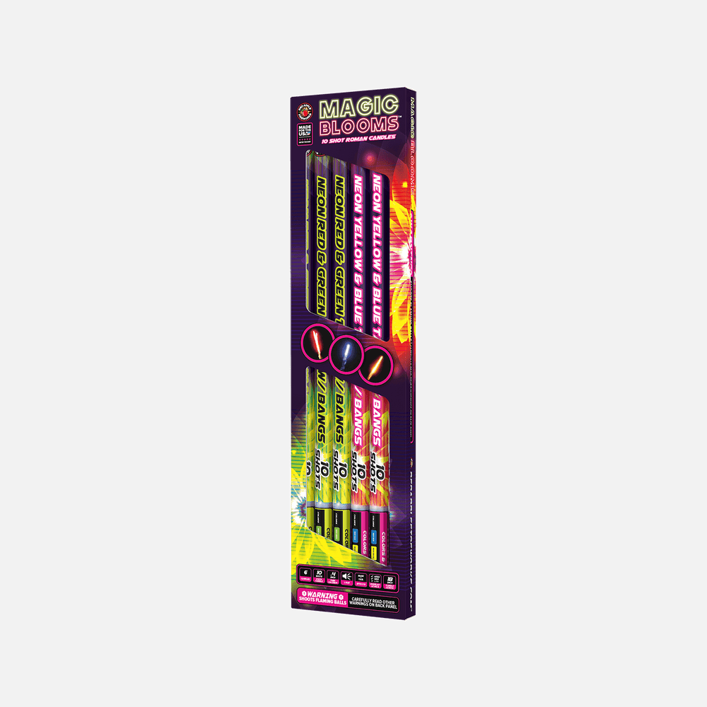 Buy Magic Blooms 10 Shot Roman Candles Fireworks Online