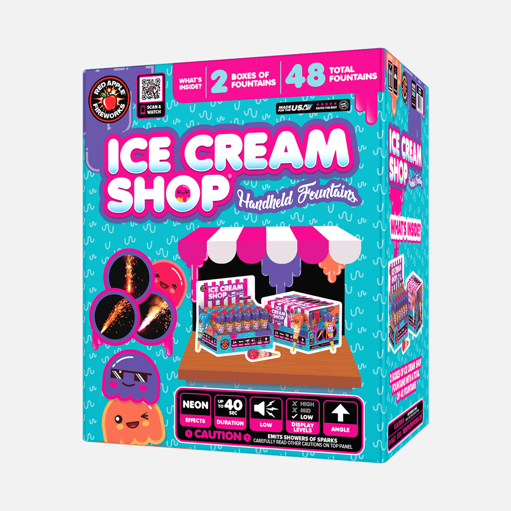 Ice Cream Shop Handheld Fountains – Sweet Firework Fun