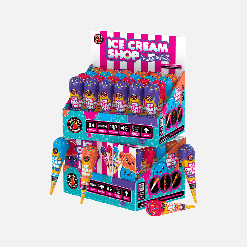 Ice Cream Shop Handheld Fountains – Sweet Firework Fun