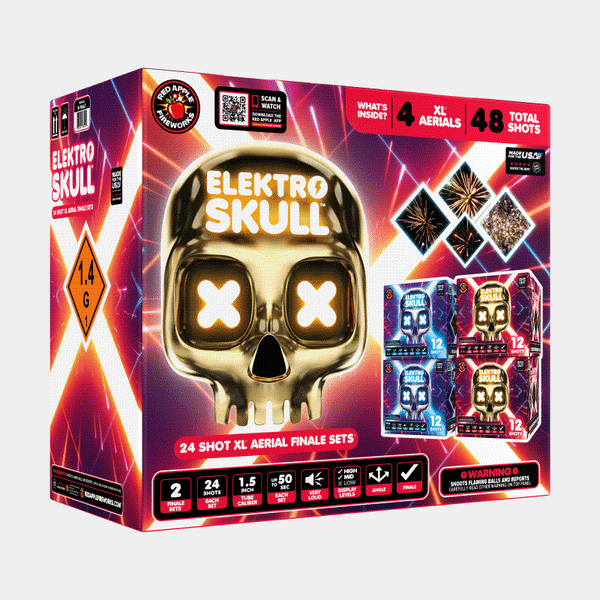 Electro Skull XL Aerial Finale Set – Red Apple Fireworks