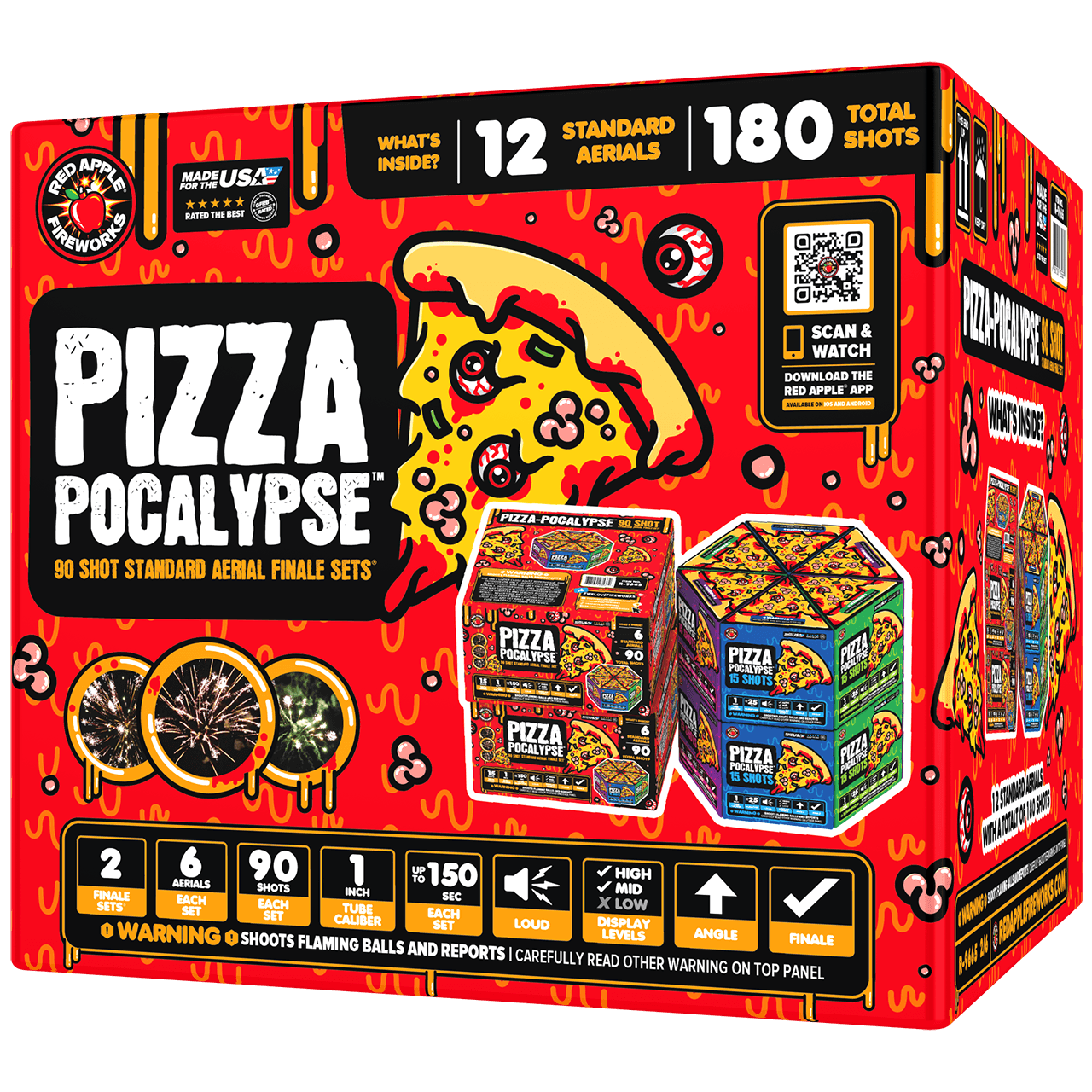 Buy Pizza-Pocalypse™ 90 Shot Standard Aerial Finale Sets® Fireworks ...