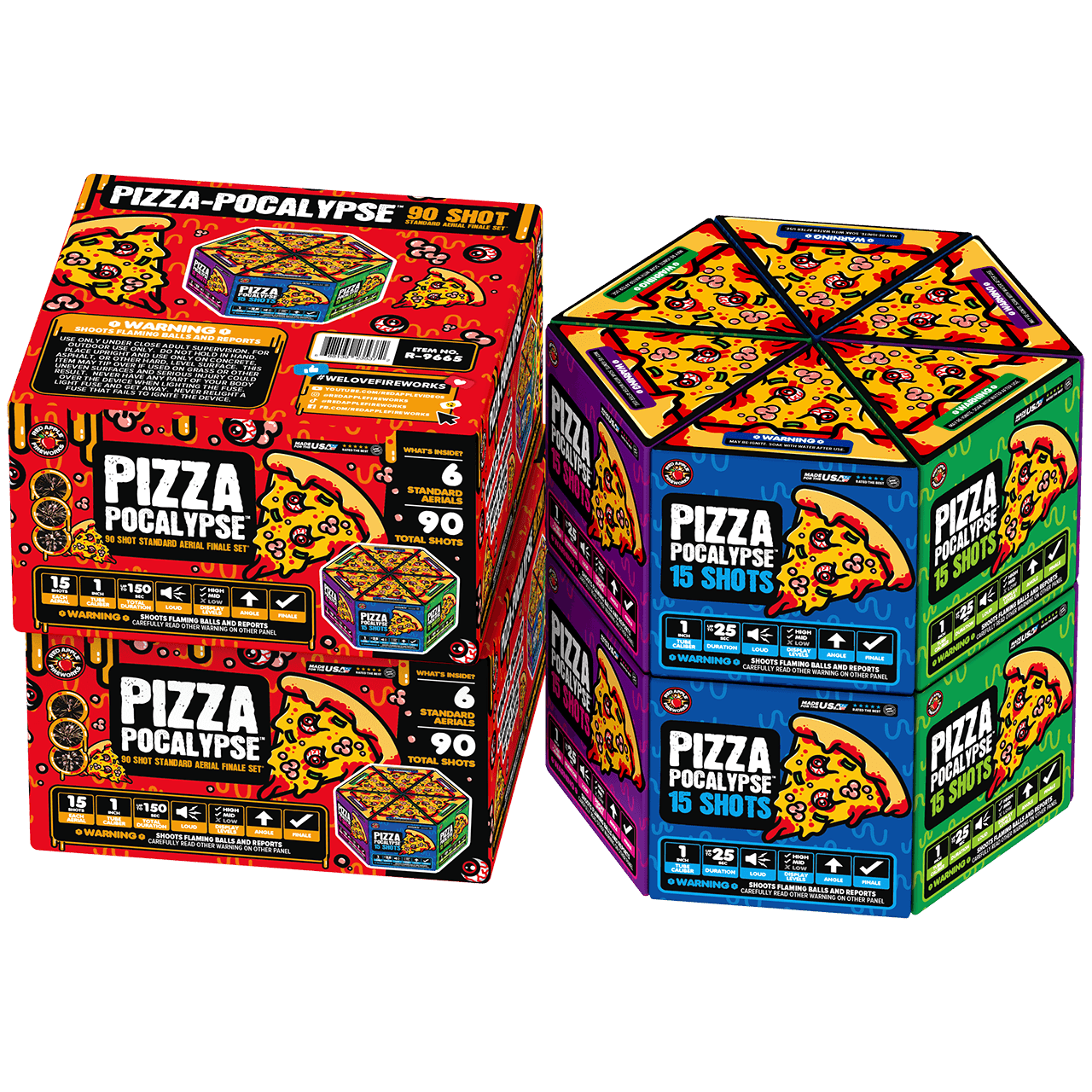 Buy Pizza-Pocalypse™ 90 Shot Standard Aerial Finale Sets® Fireworks ...