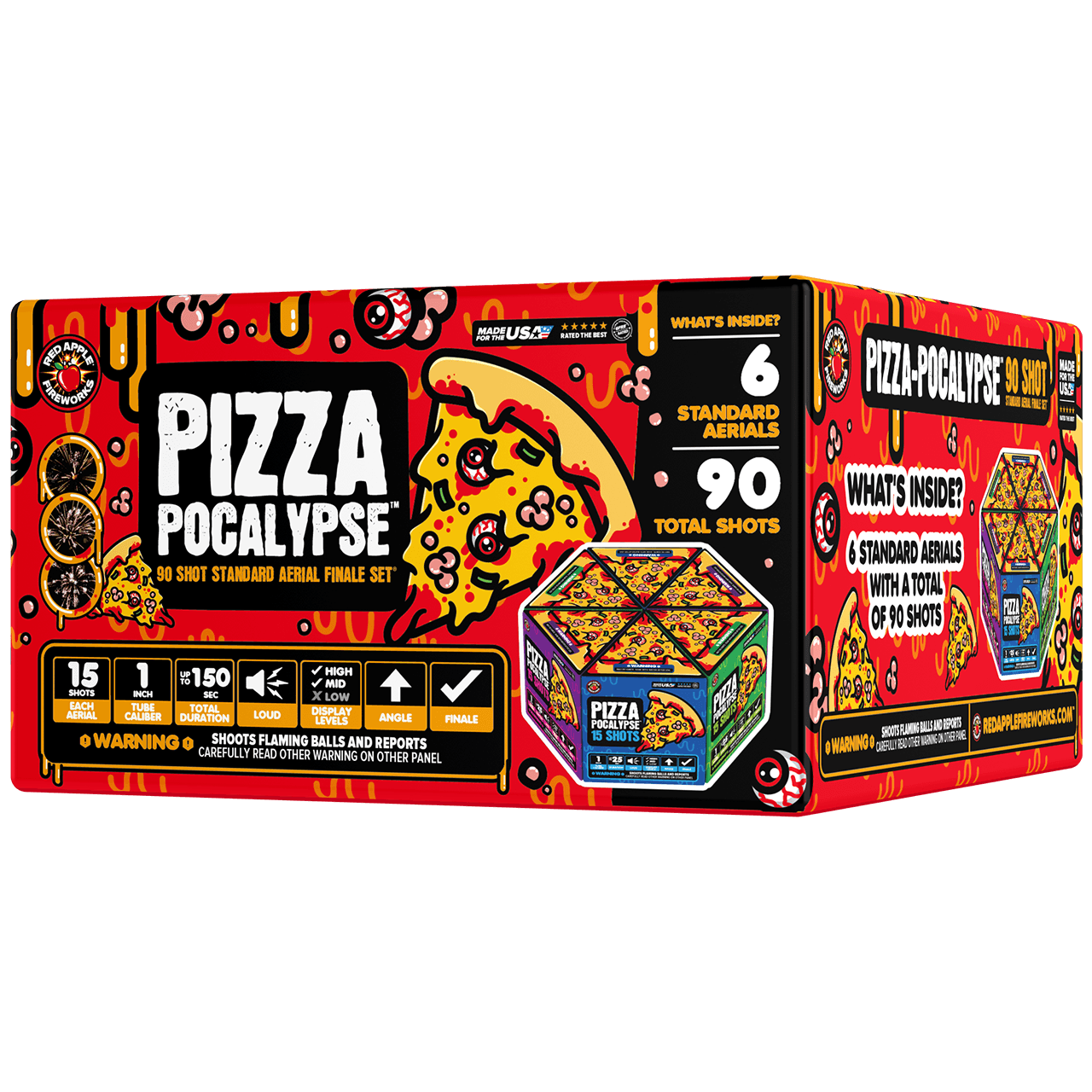 Buy Pizza-Pocalypse™ 90 Shot Standard Aerial Finale Sets® Fireworks ...