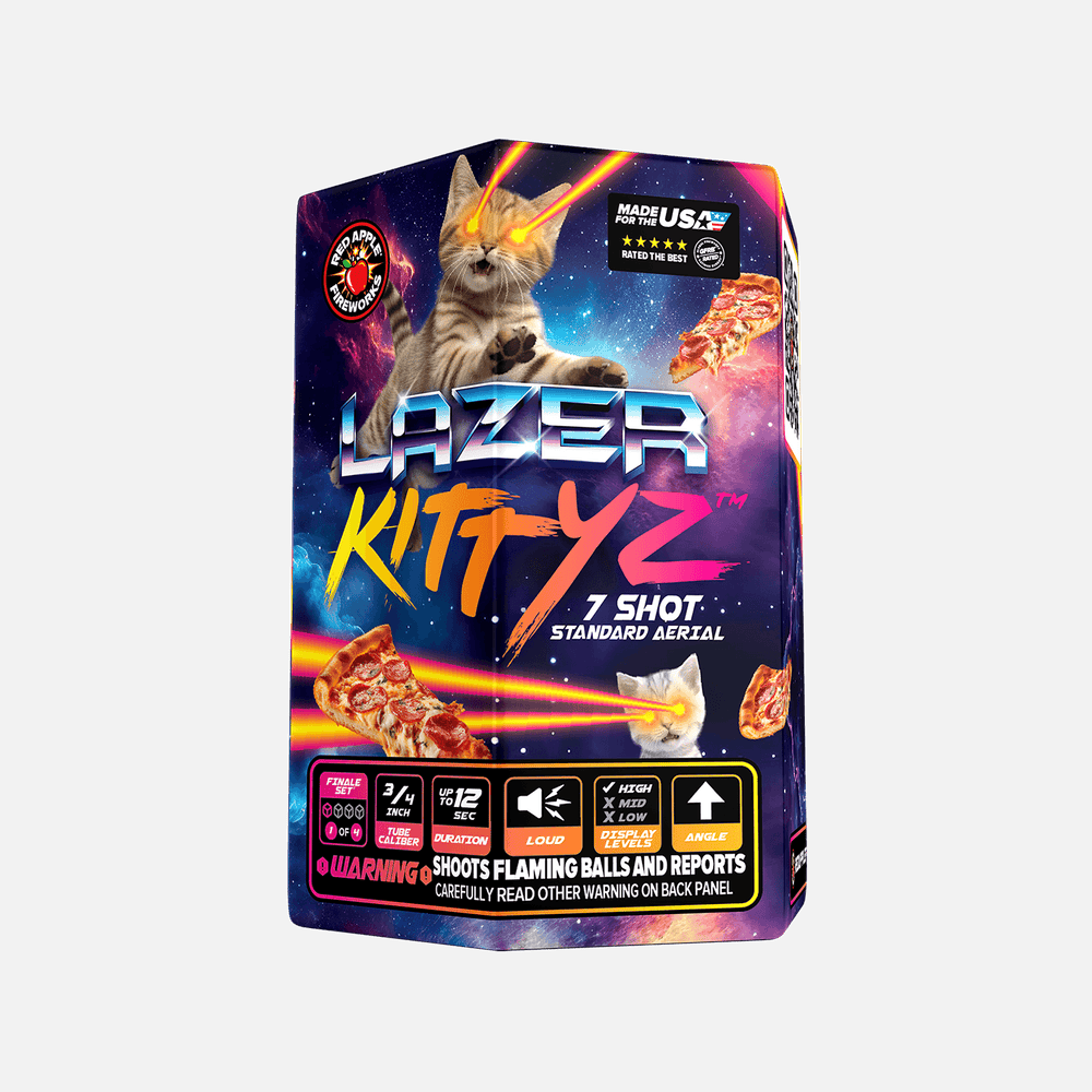 Lazer Kittyz 28 Shot Standard Aerial Finale Sets