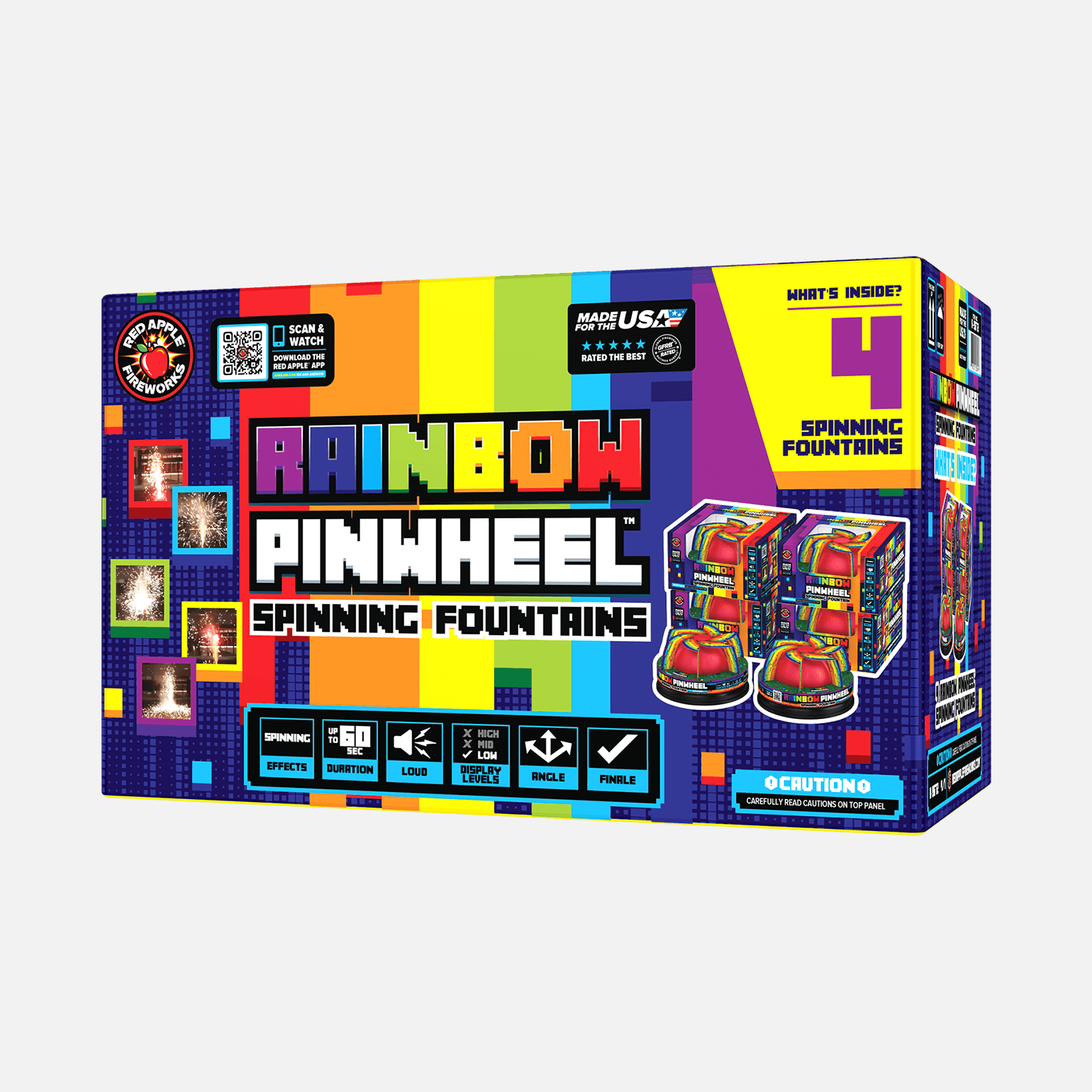 Buy Rainbow Pinwheel™ Fountain Fireworks Online