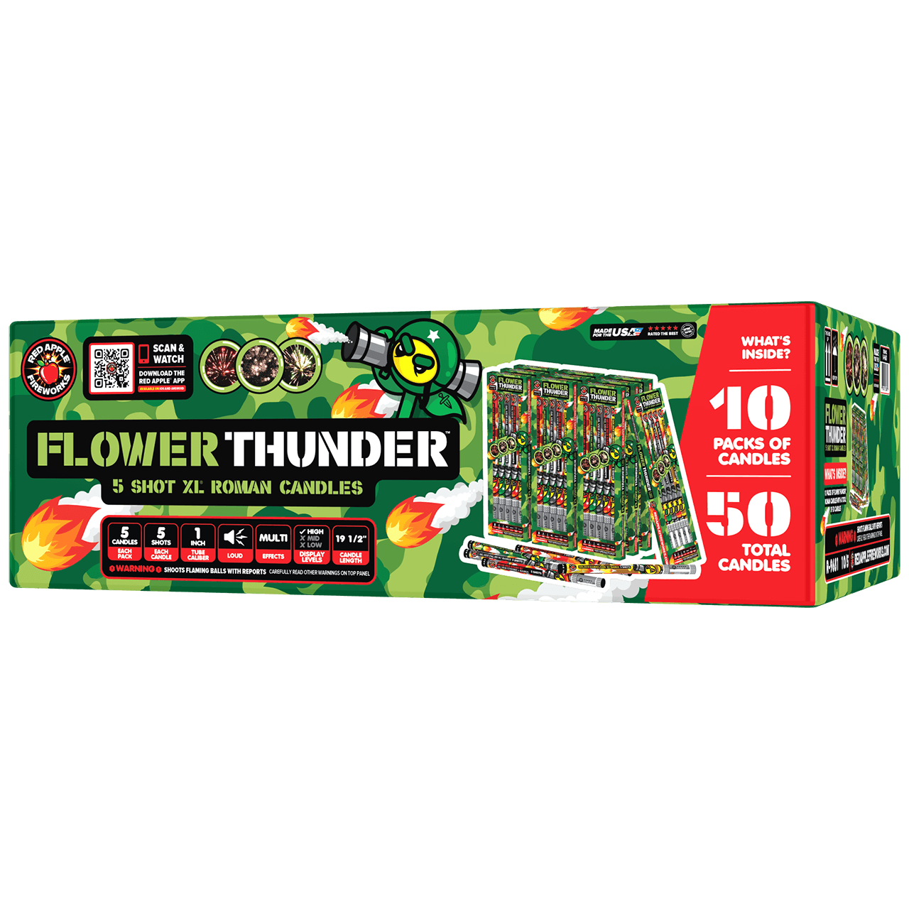Buy Flower Thunder™ Roman Candle Fireworks Online – Red Apple® Fireworks