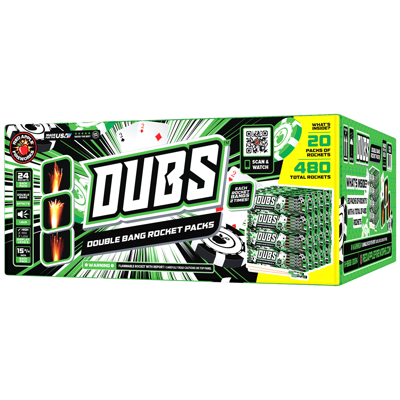 Buy Dubs™ Double Bang Rocket Fireworks Online – Red Apple® Fireworks