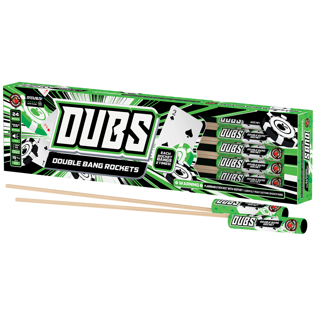 Buy Dubs™ Double Bang Rocket Fireworks Online – Red Apple® Fireworks